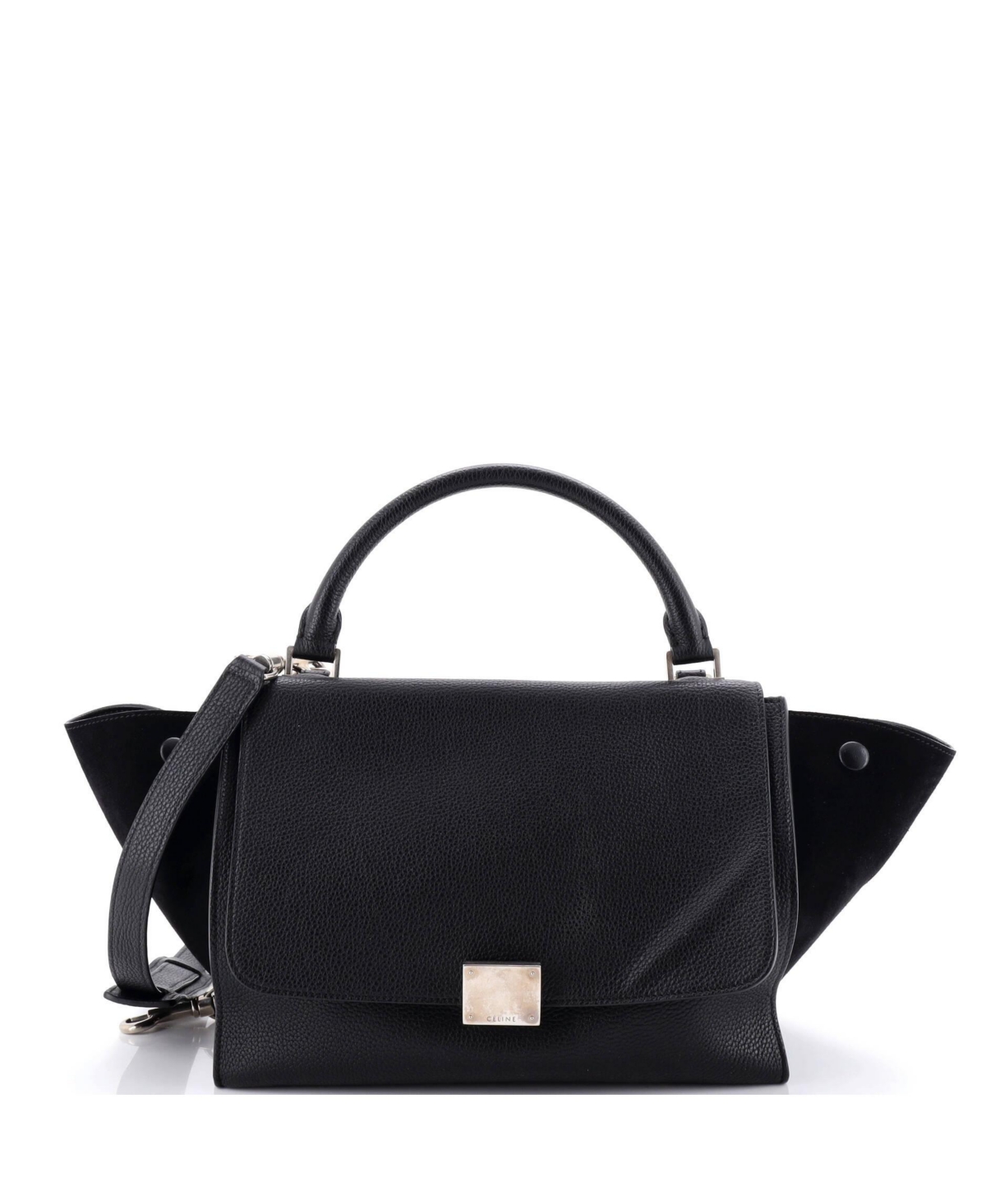 Click here for Pre-Owned Celine Small Tricolor Trapeze Bag Leathe... prices