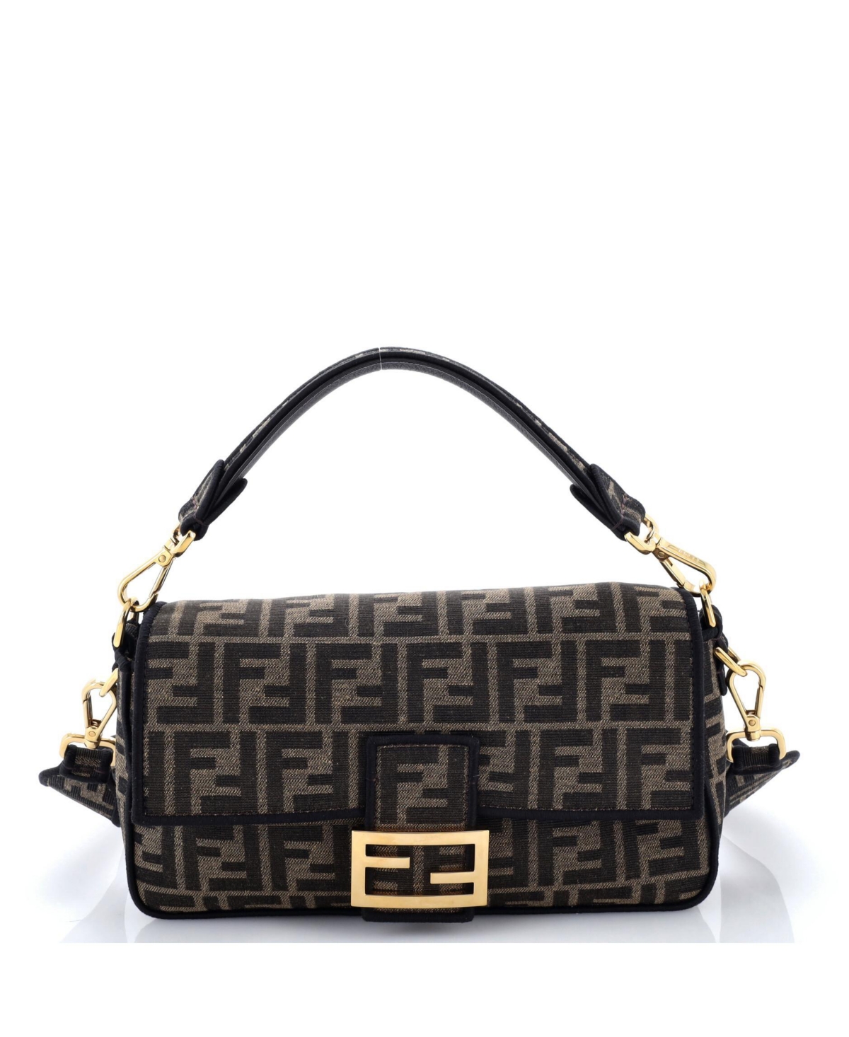 Click here for Pre-Owned Fendi Medium Baguette Nm Bag Zucca Canva... prices