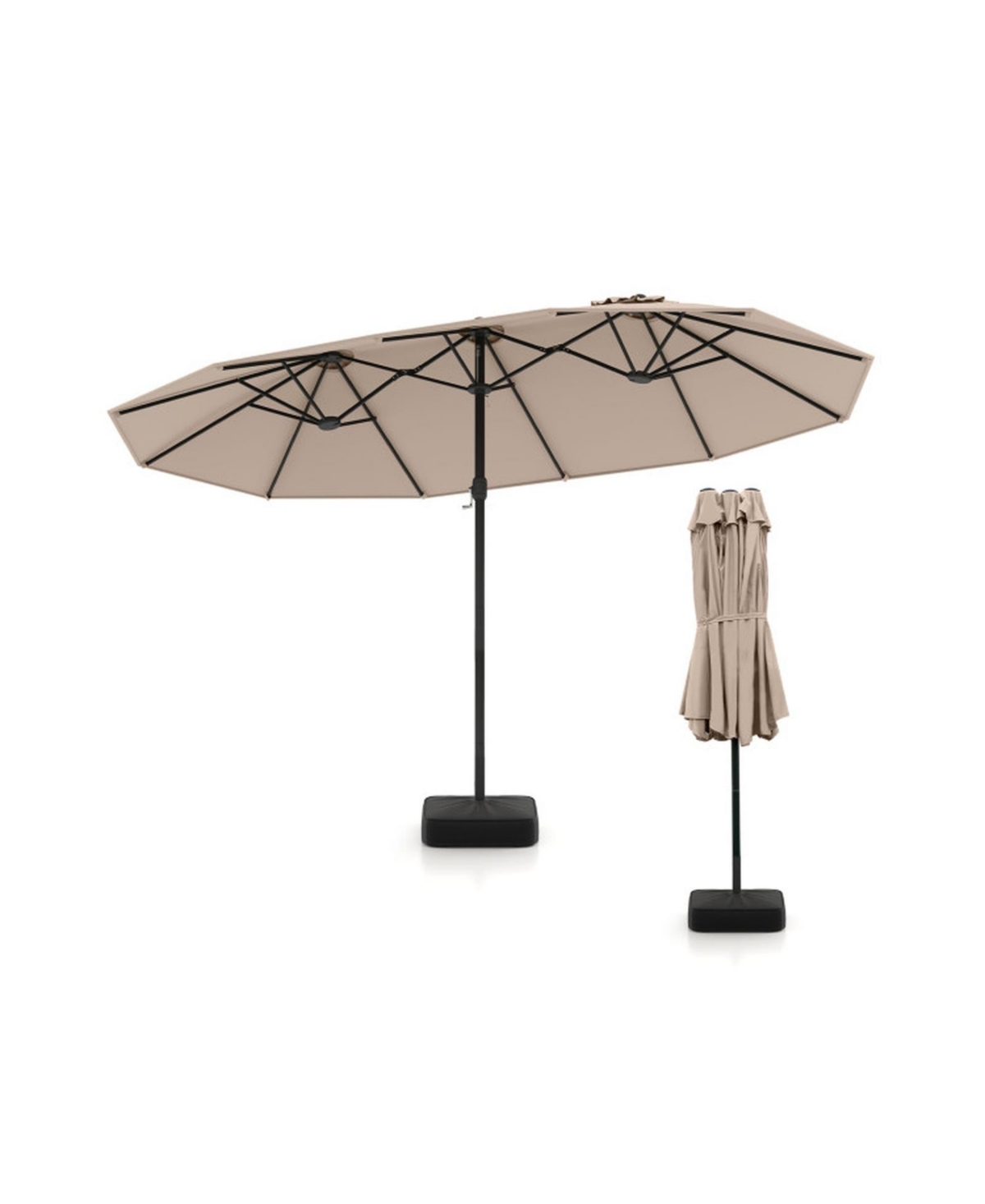 Click here for Gouun Double-Sided Twin Patio Market Umbrella with... prices