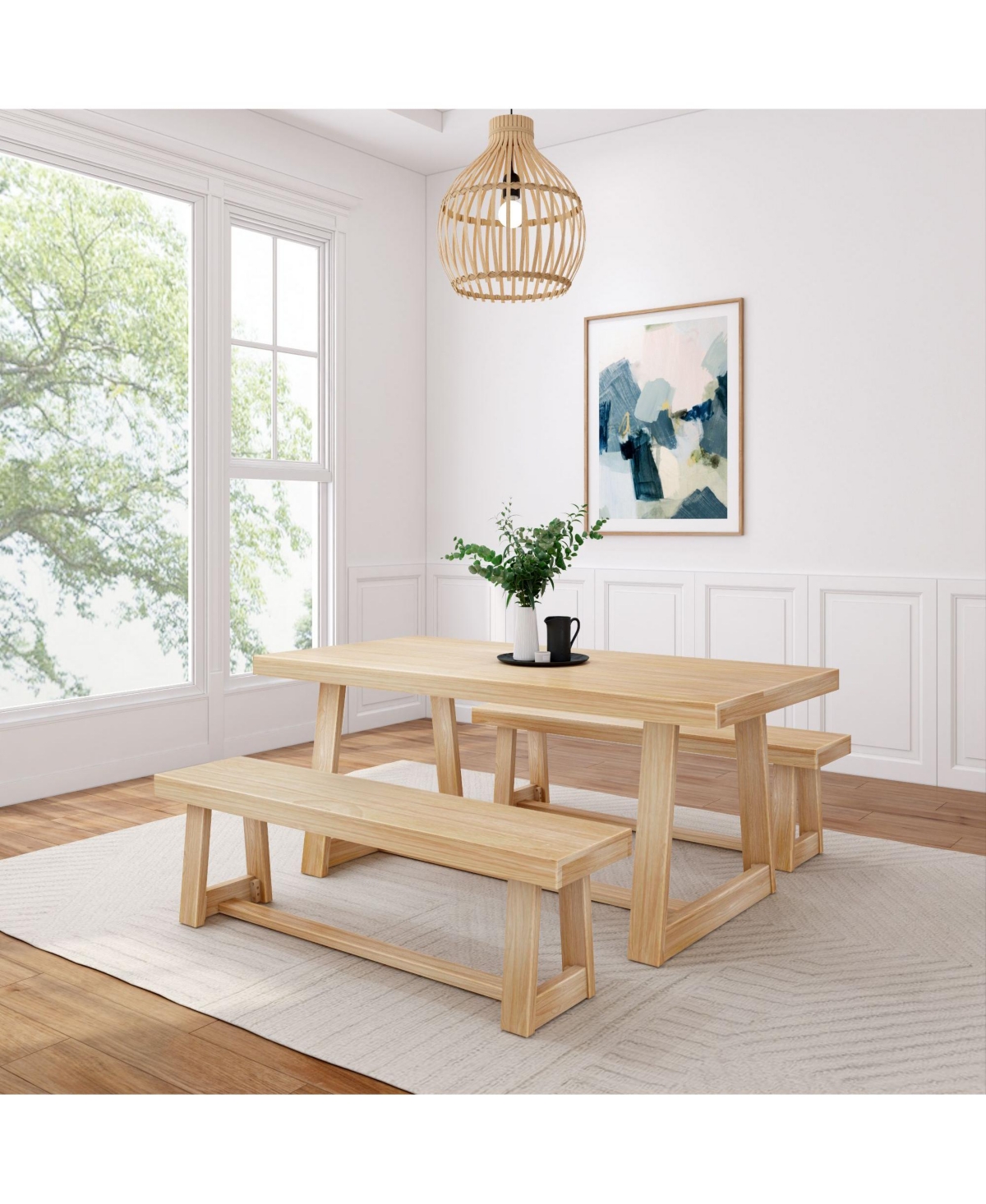 Click here for Plank+Beam Classic Solid Wood Dining Table Set wit... prices
