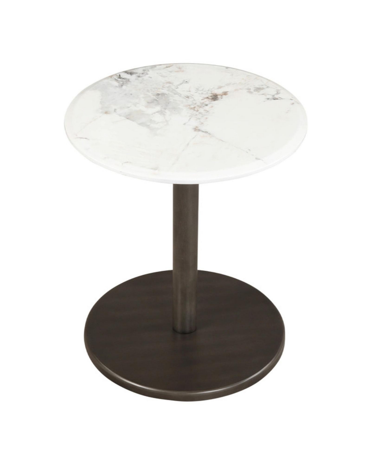 Click here for Sugift Round Marble Side Table Pedestal End Table... prices