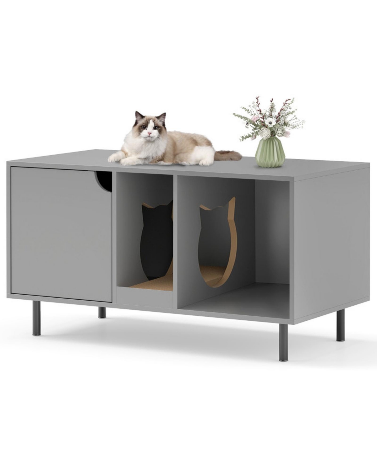 Click here for Sugift 40 in Cat Litter Box Enclosure for 2 Cats H... prices
