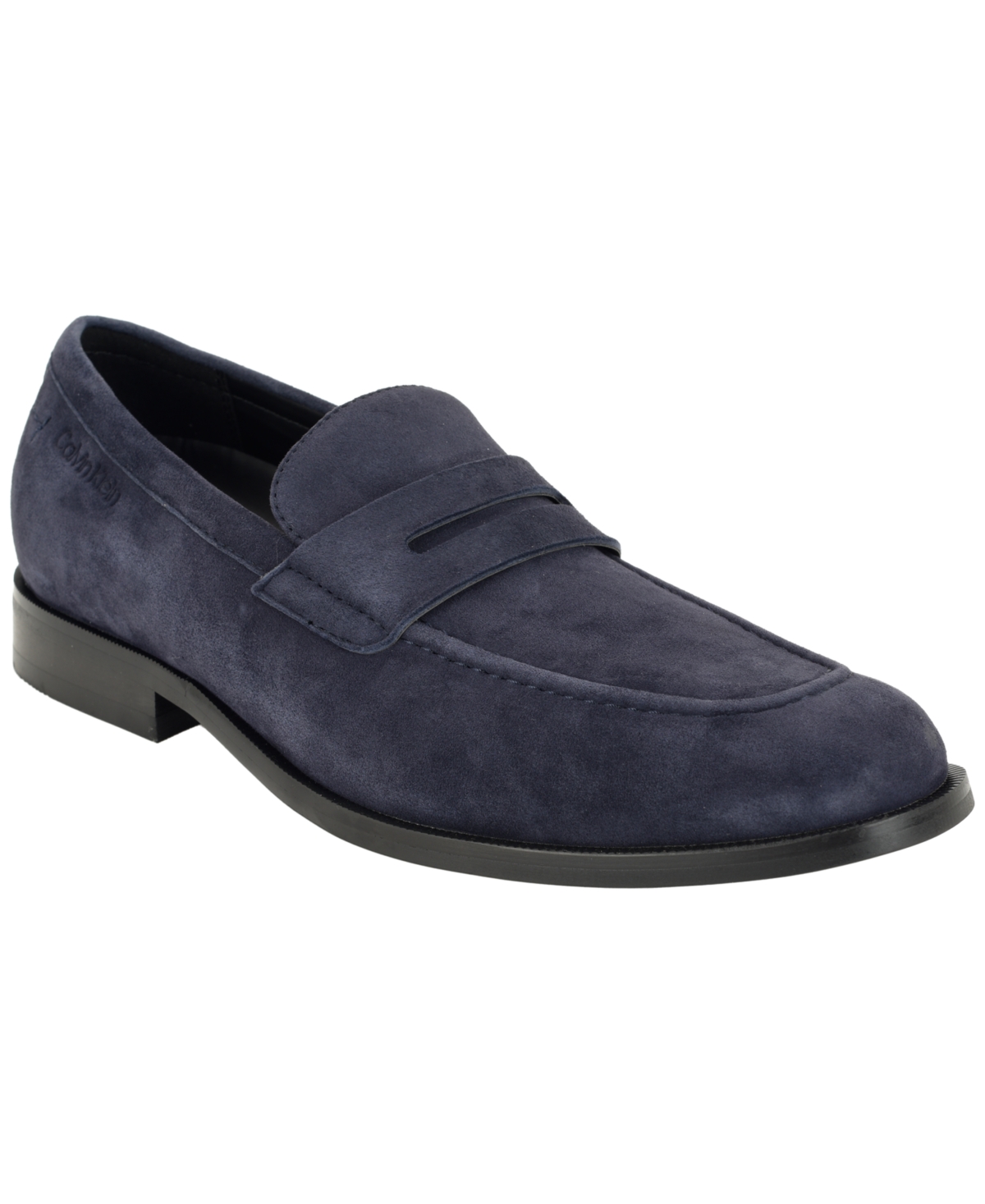 Click here for Calvin Klein Mens Gerne Apron-Toe Loafers - Blue prices