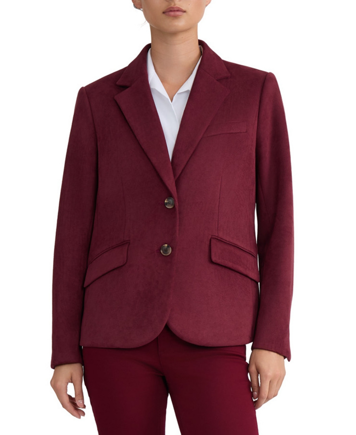 Click here for Jones New York Womens Suede Notch-Collar Two-Butto... prices