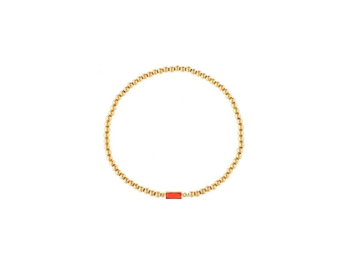 Click here for Rivka Friedman 18K Gold Plated Ruby Cz Polished Ch... prices