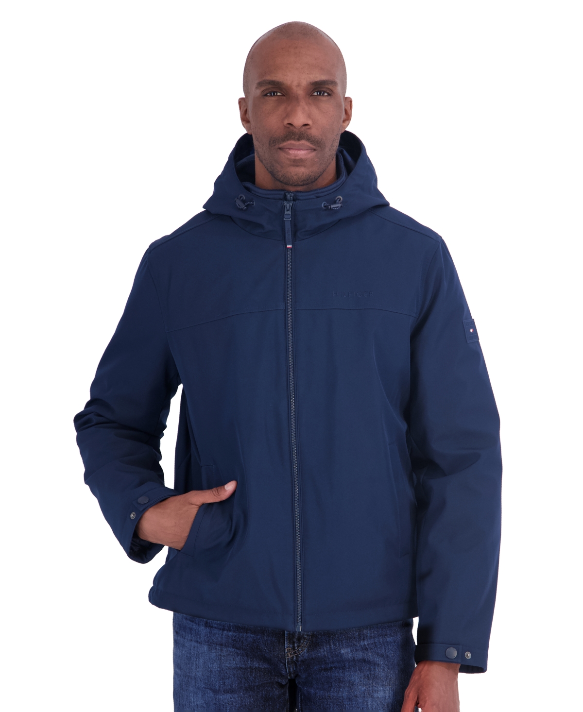 Click here for Tommy Hilfiger Mens Open Bottom Soft Shell Bib Jac... prices