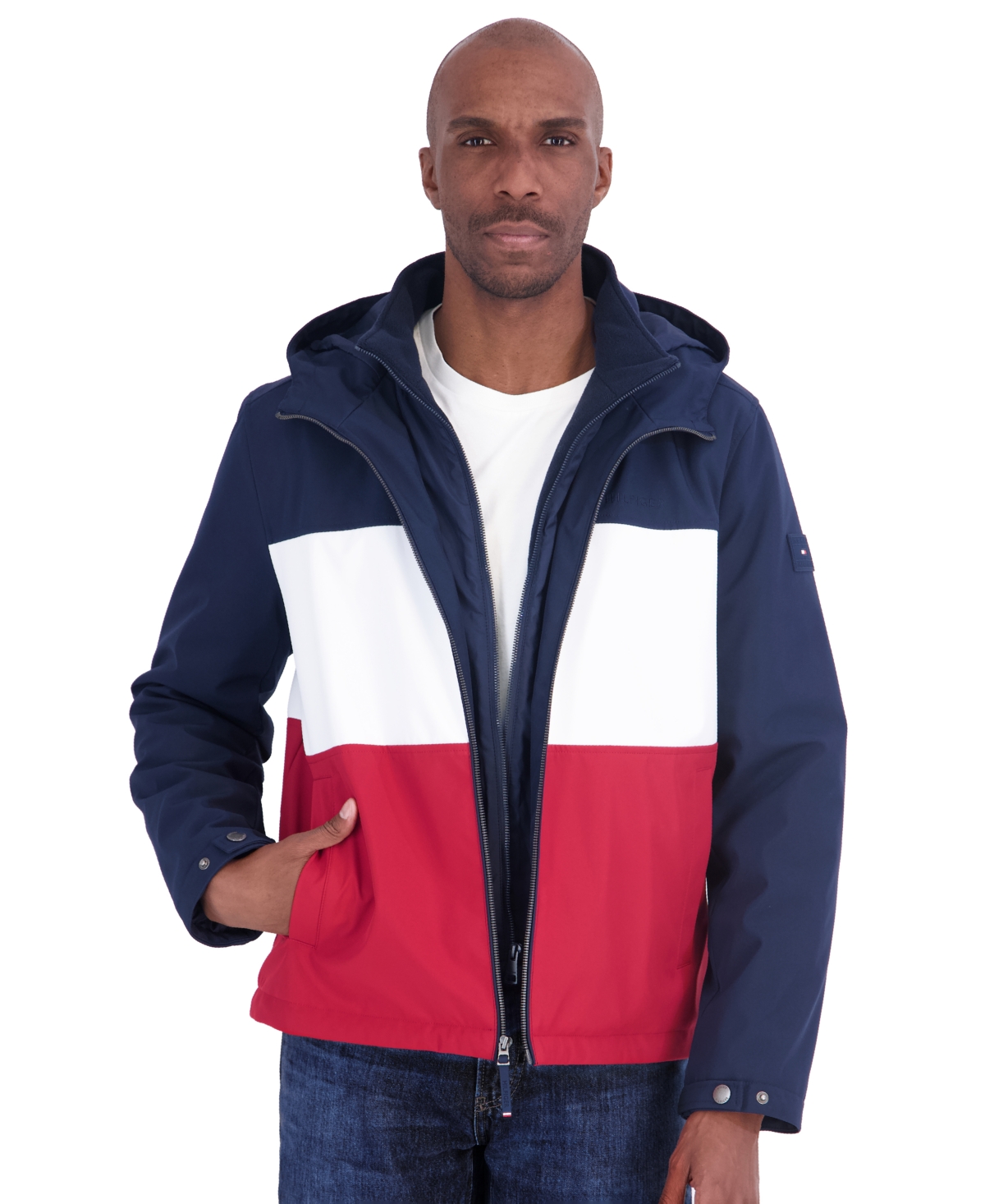 Click here for Tommy Hilfiger Mens Open Bottom Soft Shell Bib Jac... prices
