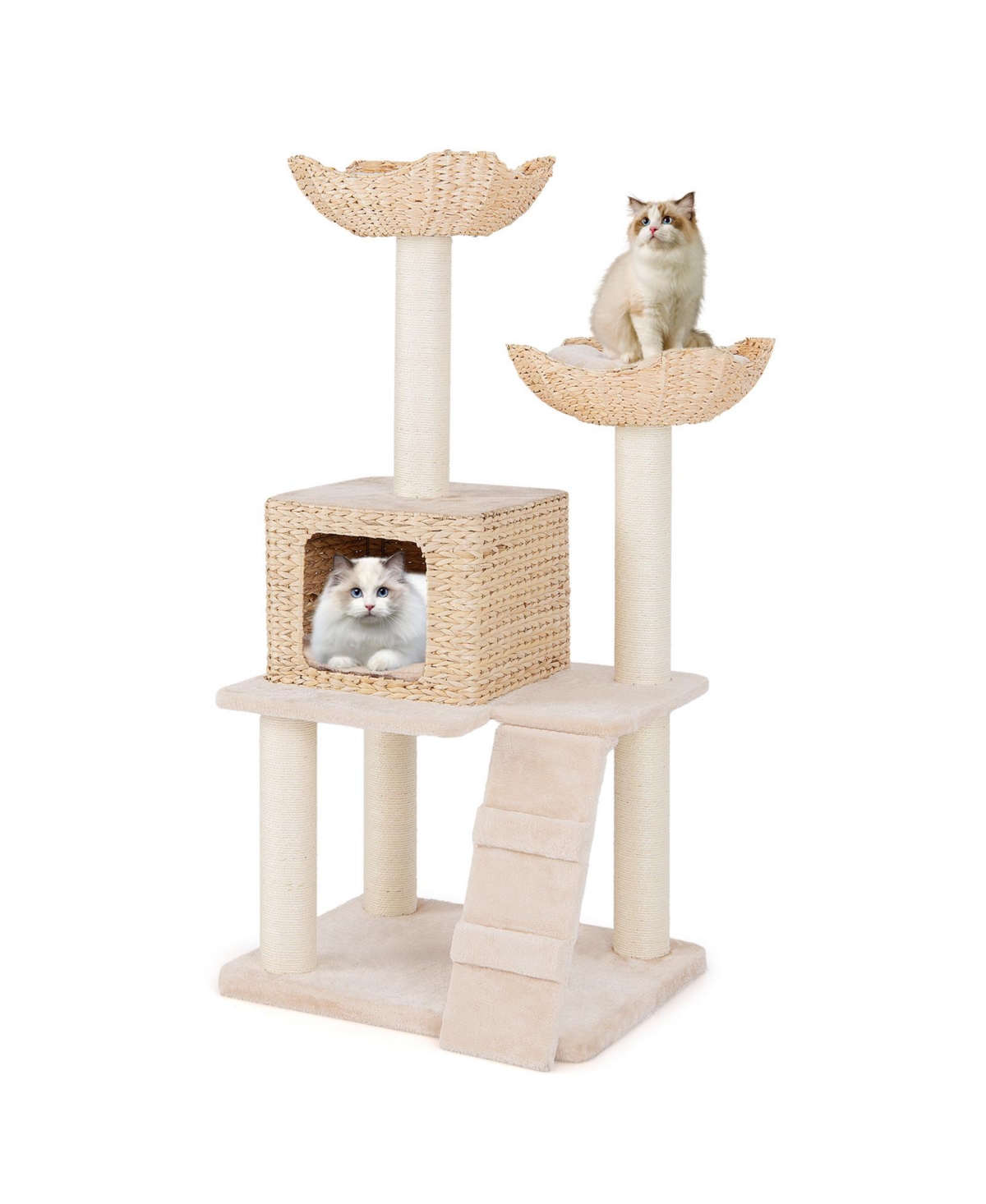 Click here for Sugift 48 in 4-Layer Cat Tower with Sisal Scratchi... prices