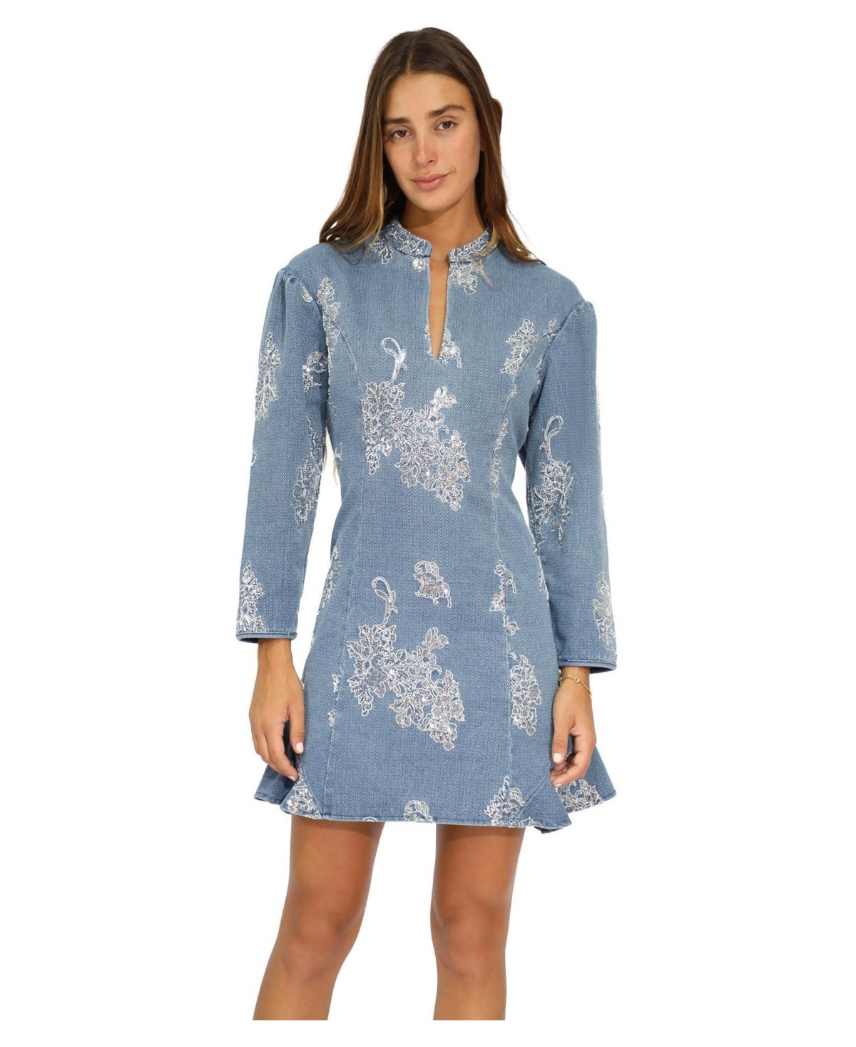 Click here for Belle & Bloom Womens Heart You Long-Sleeve Beaded... prices
