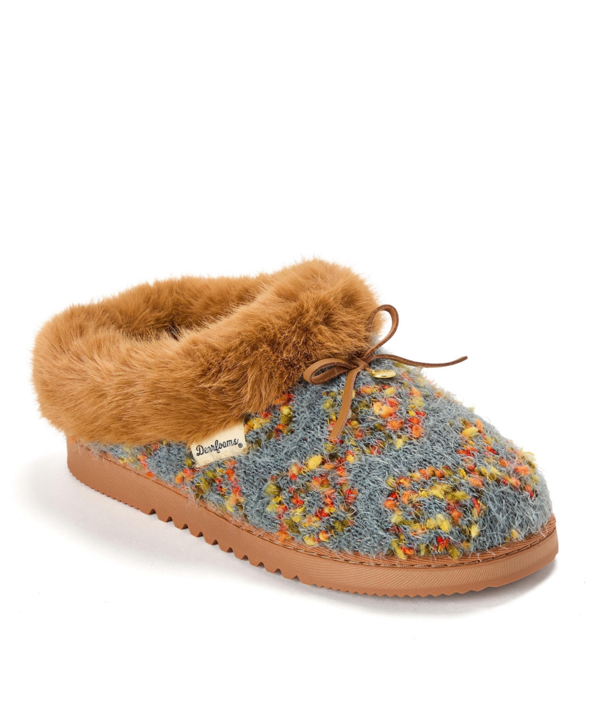 Click here for Dearfoams Womens Daphne Knit Clog Slippers - Grey prices