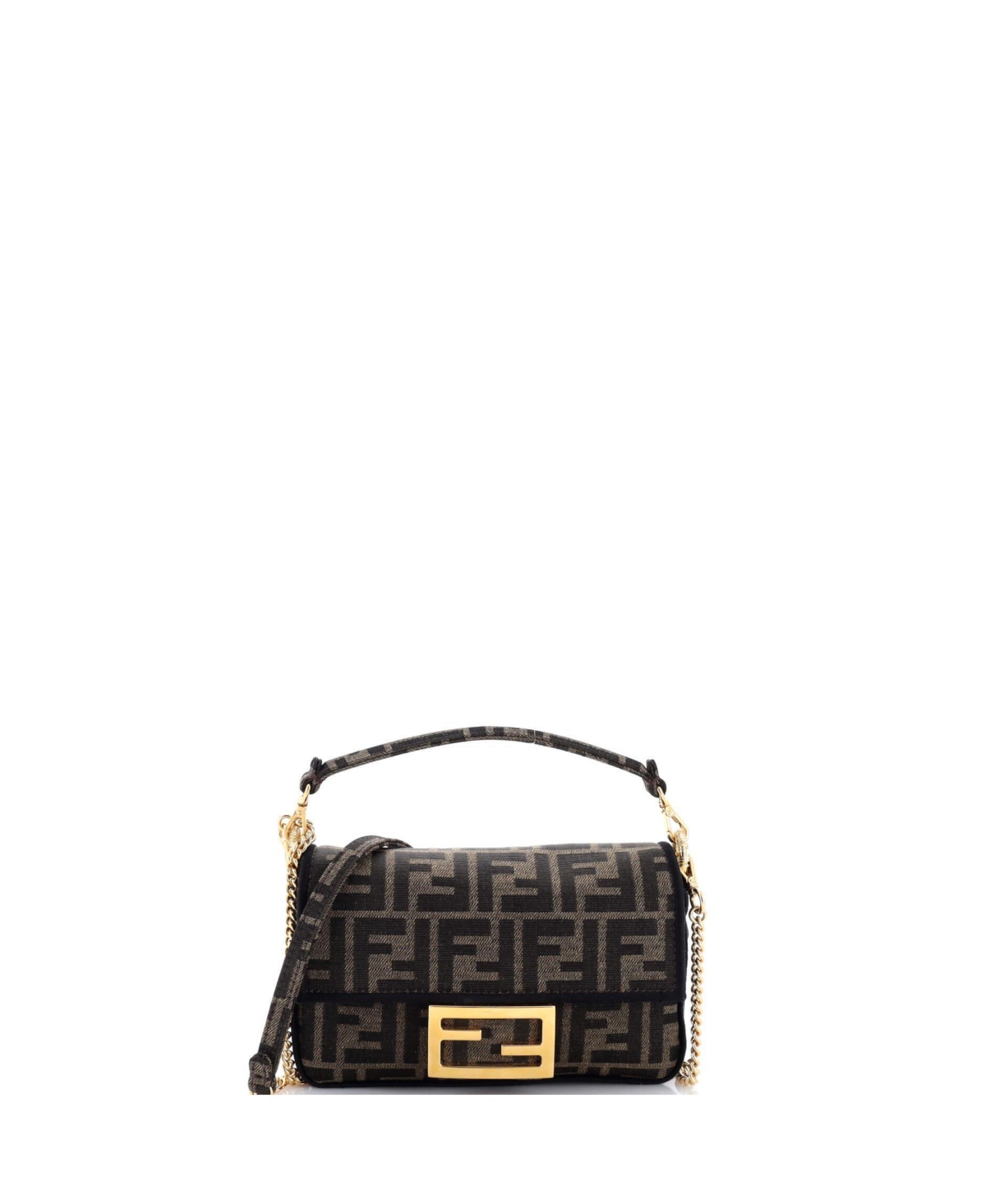 Click here for Pre-Owned Fendi Mini Baguette Nm Bag Zucca Canvas... prices