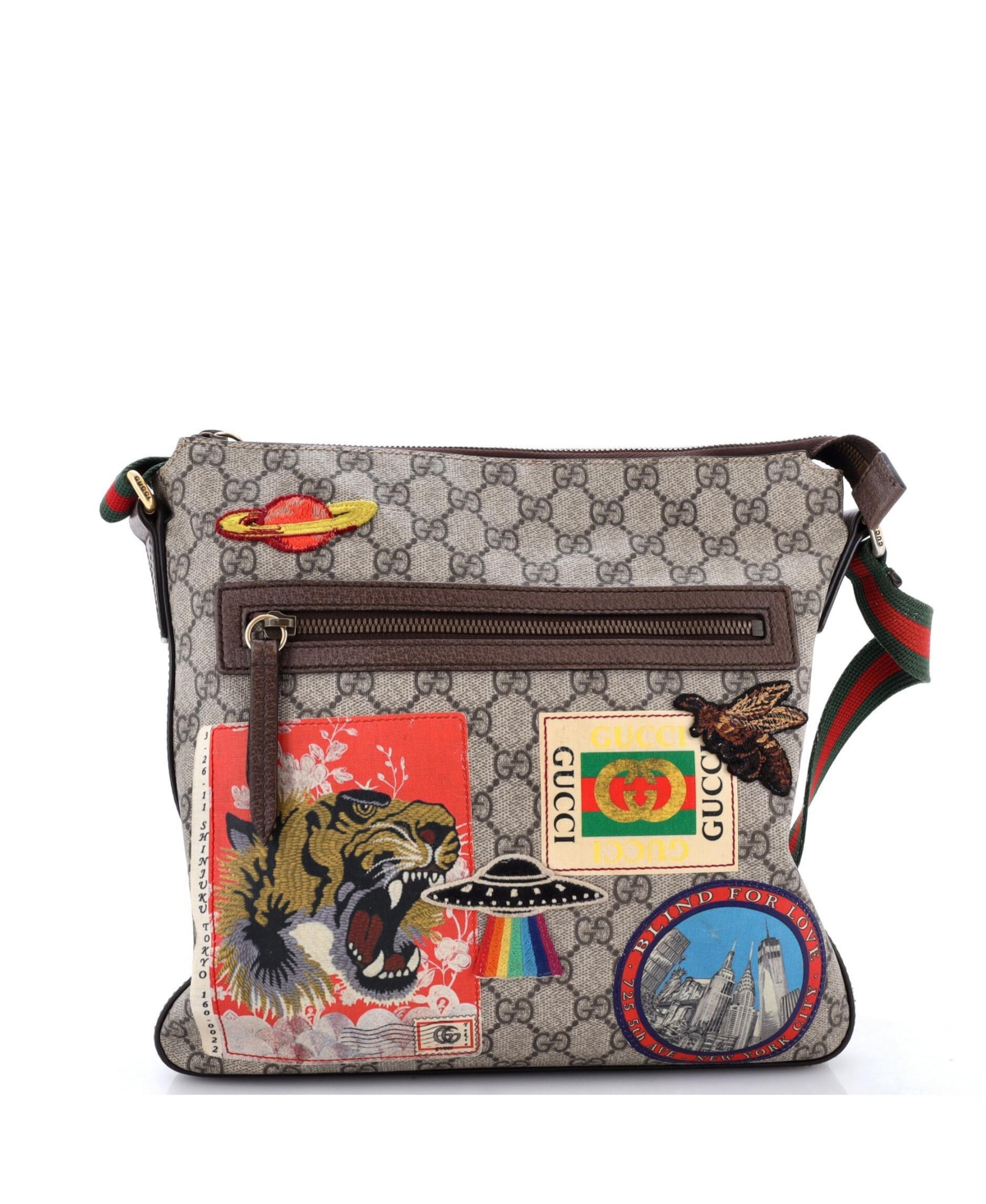 Click here for Pre-Owned Gucci Medium Courrier Zip Messenger Gg C... prices