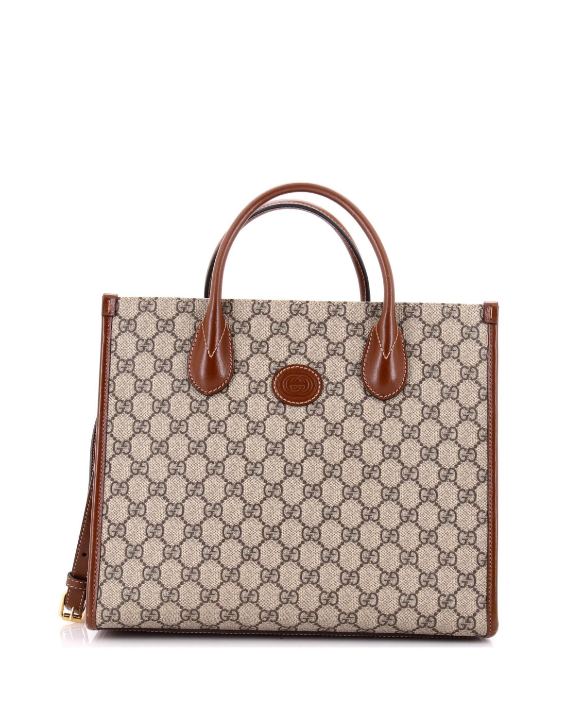Click here for Pre-Owned Gucci Small Interlocking G Tote Gg Coate... prices