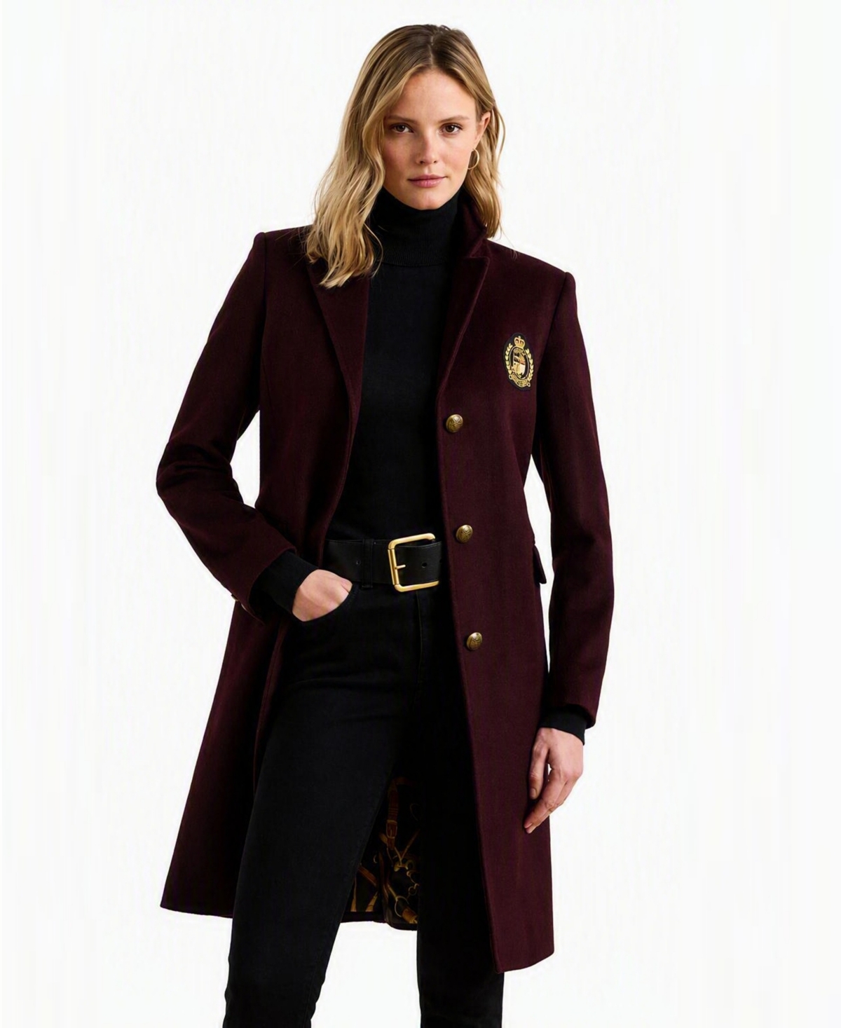 Click here for Lauren Ralph Lauren Womens Single-Breasted Peacoat... prices