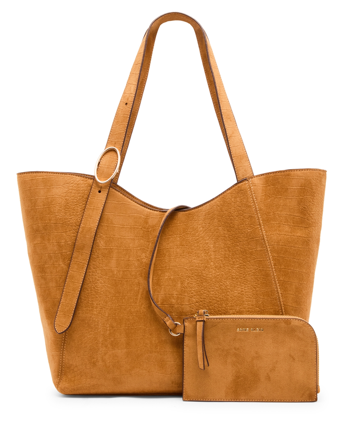Click here for Anne Klein Faux Suede Croc Emboss Extra-Large Tote... prices