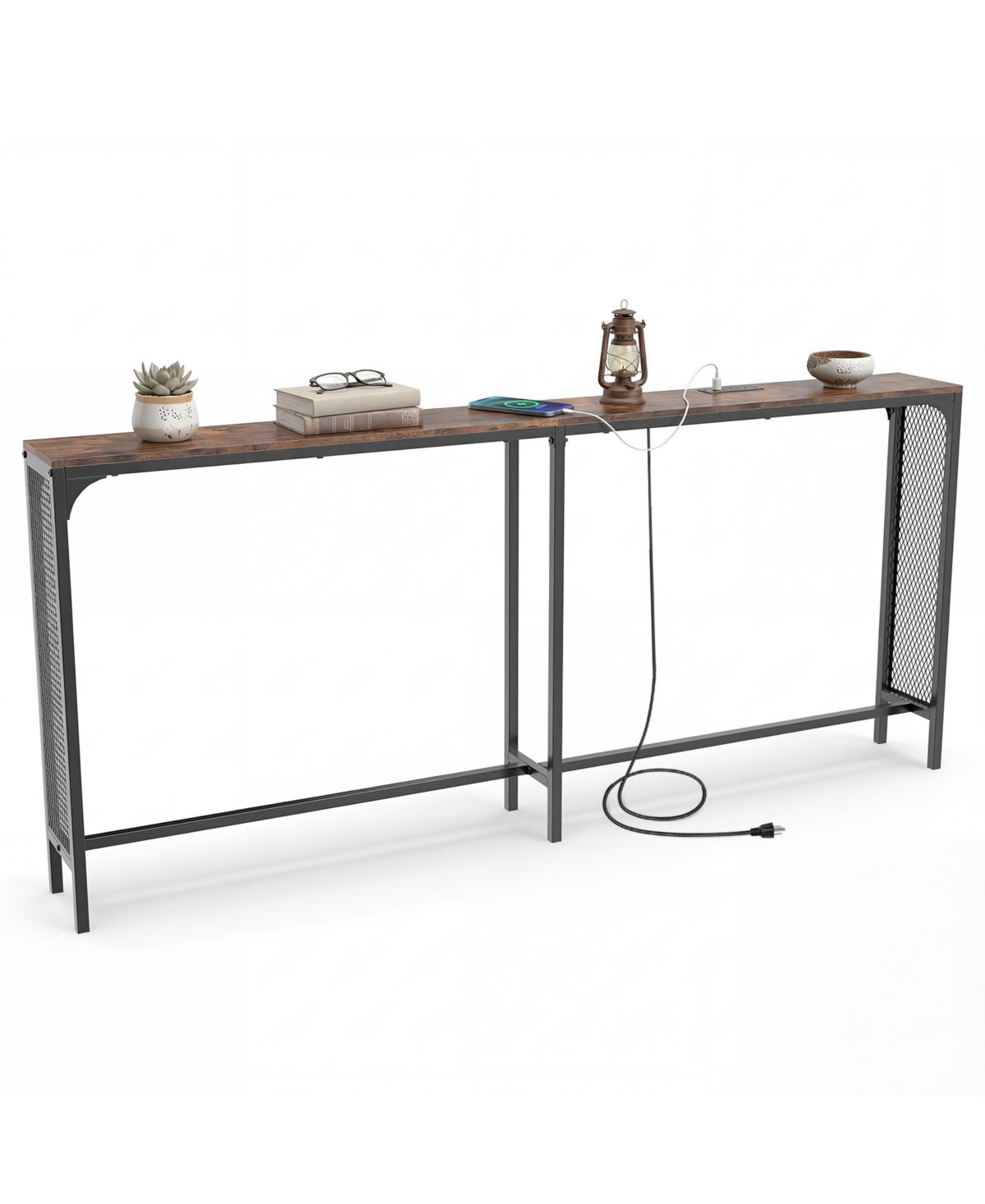 Click here for Slickblue Narrow 71 Console Table with Power Outle... prices