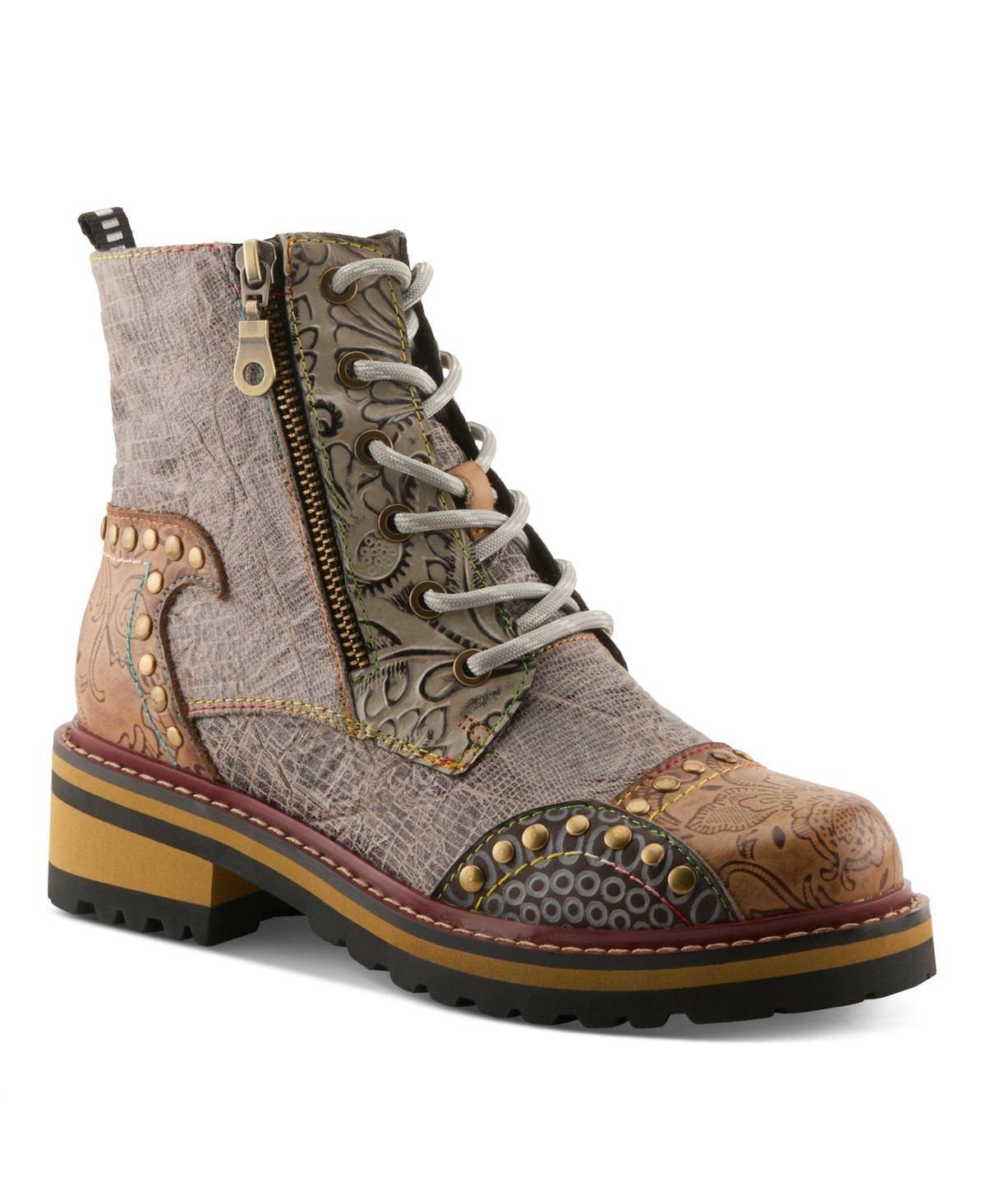 Click here for LArtiste Womens Rugup Hand-Painted Leather Booties... prices