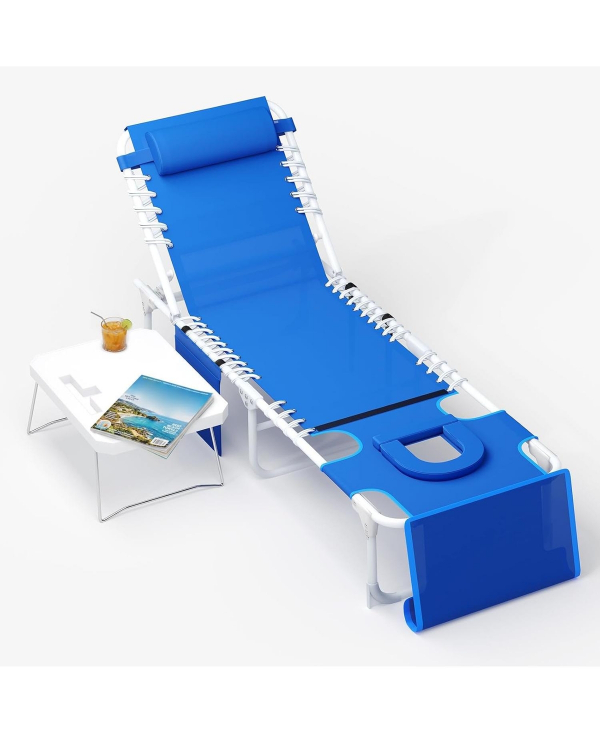 Click here for homfan Outdoor Patio Lounge Chair 3-in-1 with Face... prices