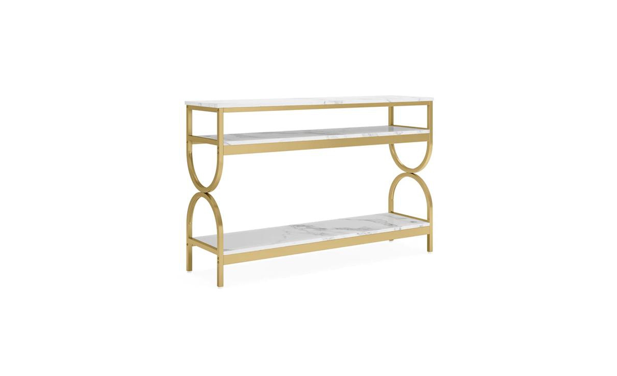 Click here for Slickblue 55 Console Table with 3-Tier Storage She... prices