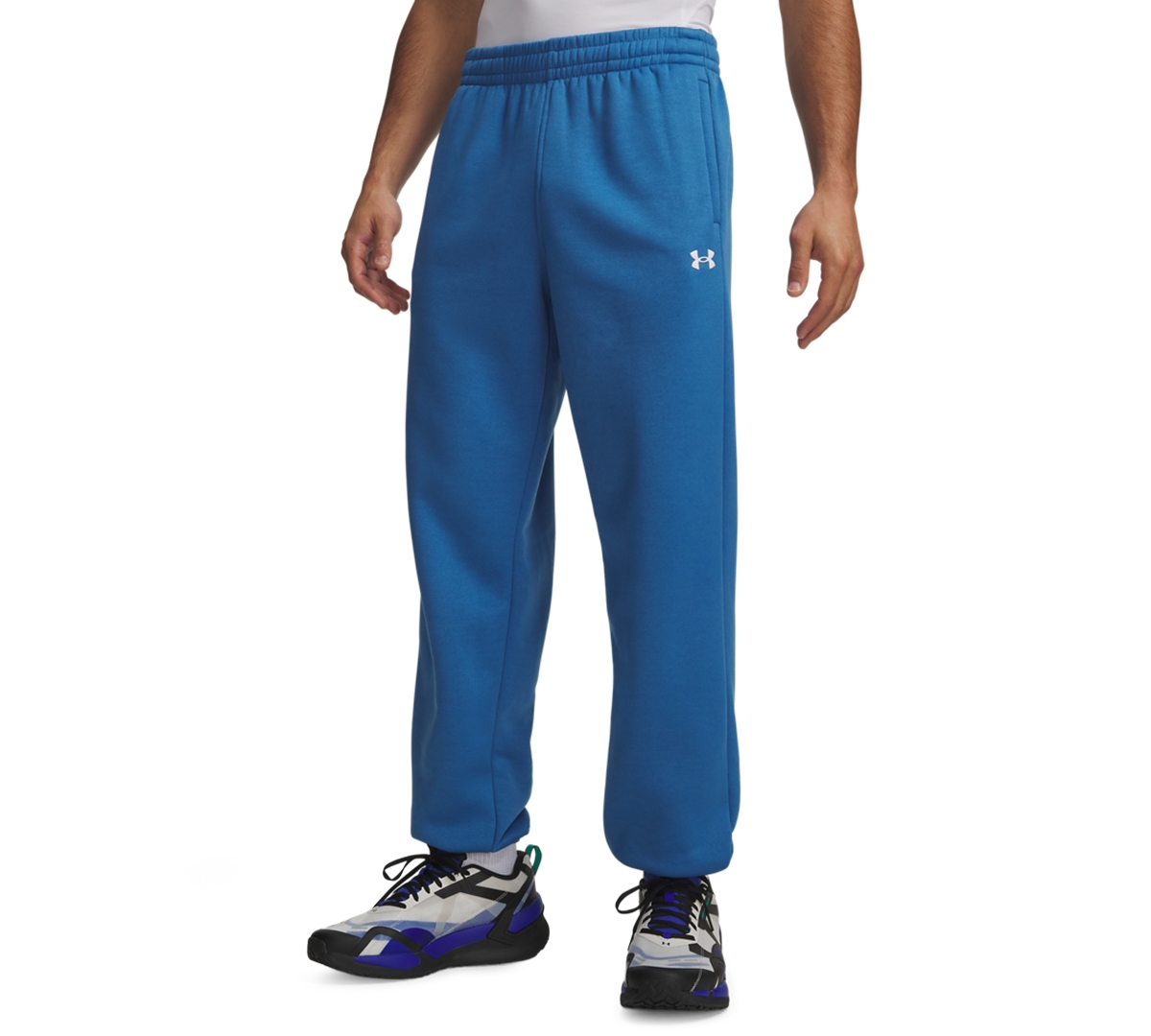Click here for Under Armour Mens Fleece Joggers - Aegean Blue/Bla... prices