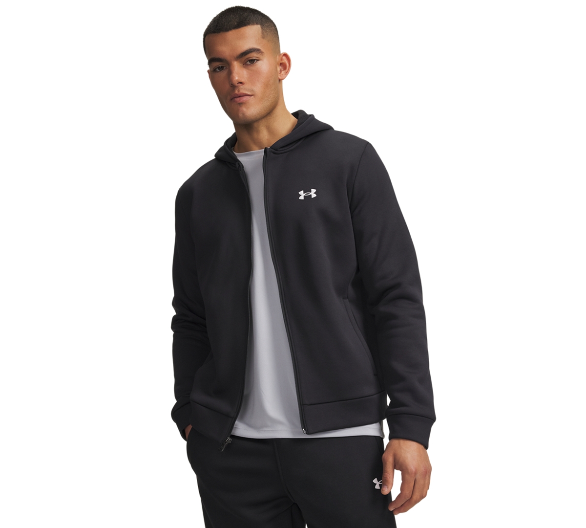 Click here for Under Armour Mens Fleece Hoodie - Black/White prices