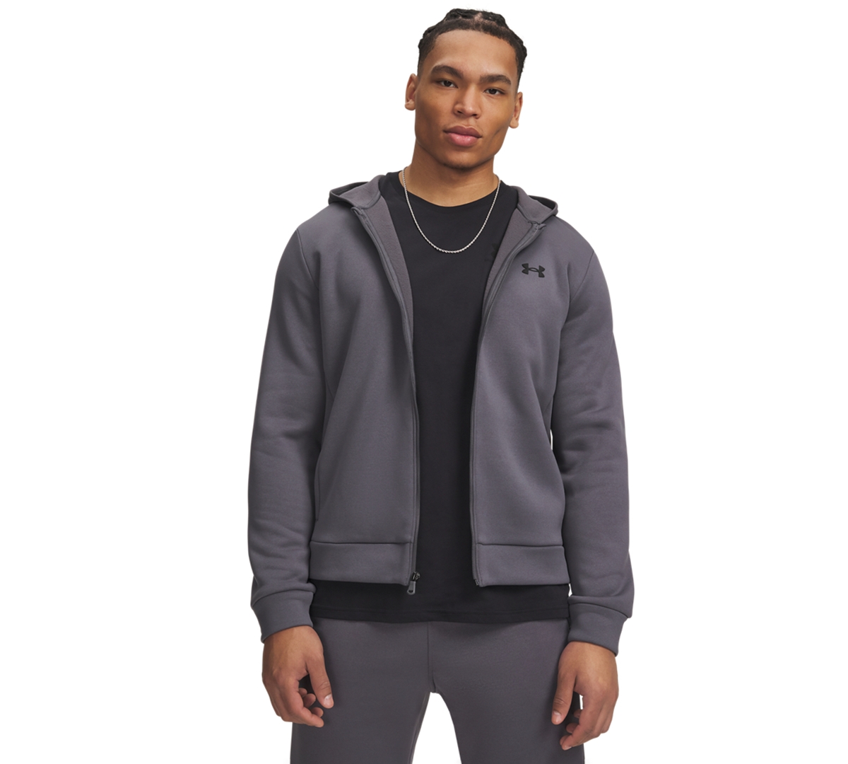 Click here for Under Armour Mens Fleece Hoodie - Castlerock/ Blac... prices