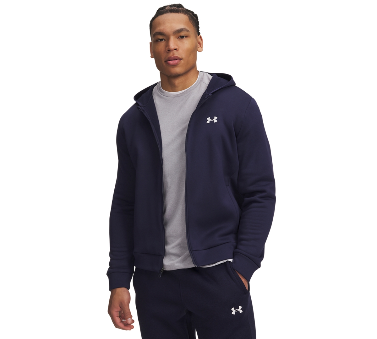 Click here for Under Armour Mens Fleece Hoodie - Midnight Navy/Wh... prices