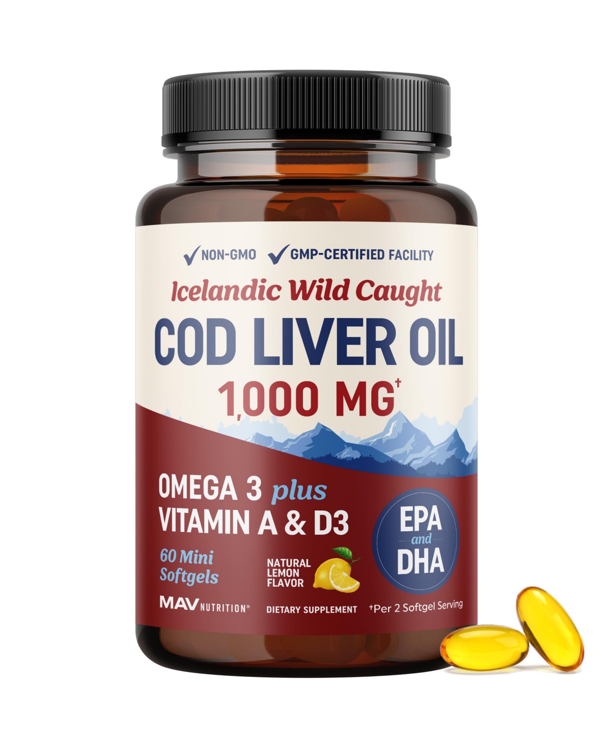 Click here for Mav Nutrition Cod Liver Softgels 1000 Milligram  6... prices