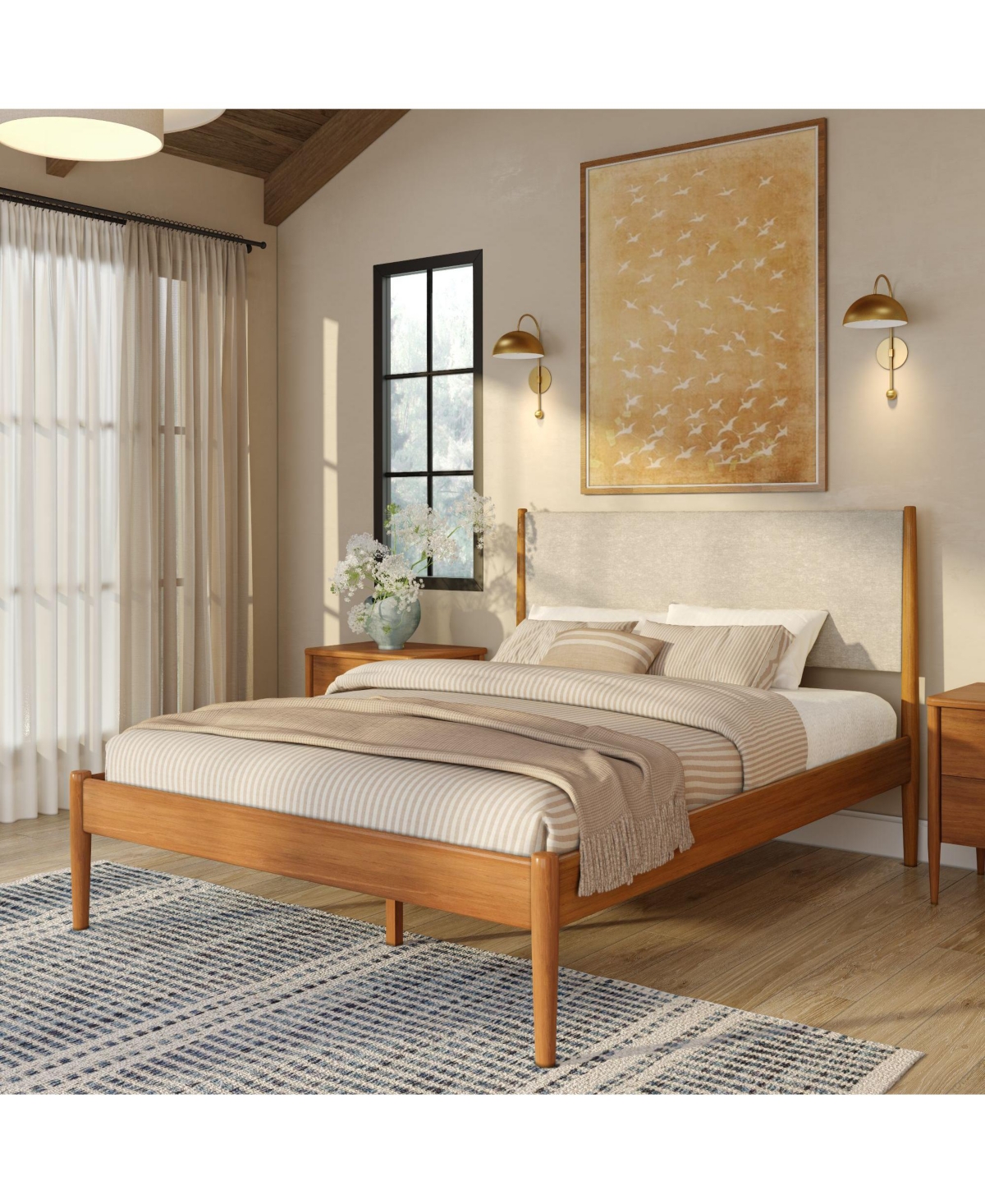Click here for Plank+Beam Harbor Queen Bed with Upholstered Headb... prices