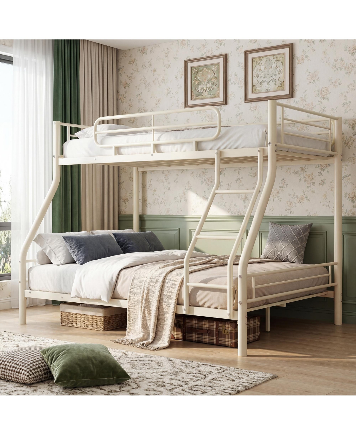 Click here for homfan Heavy Duty Twin Over Full Metal Bunk Bed  S... prices