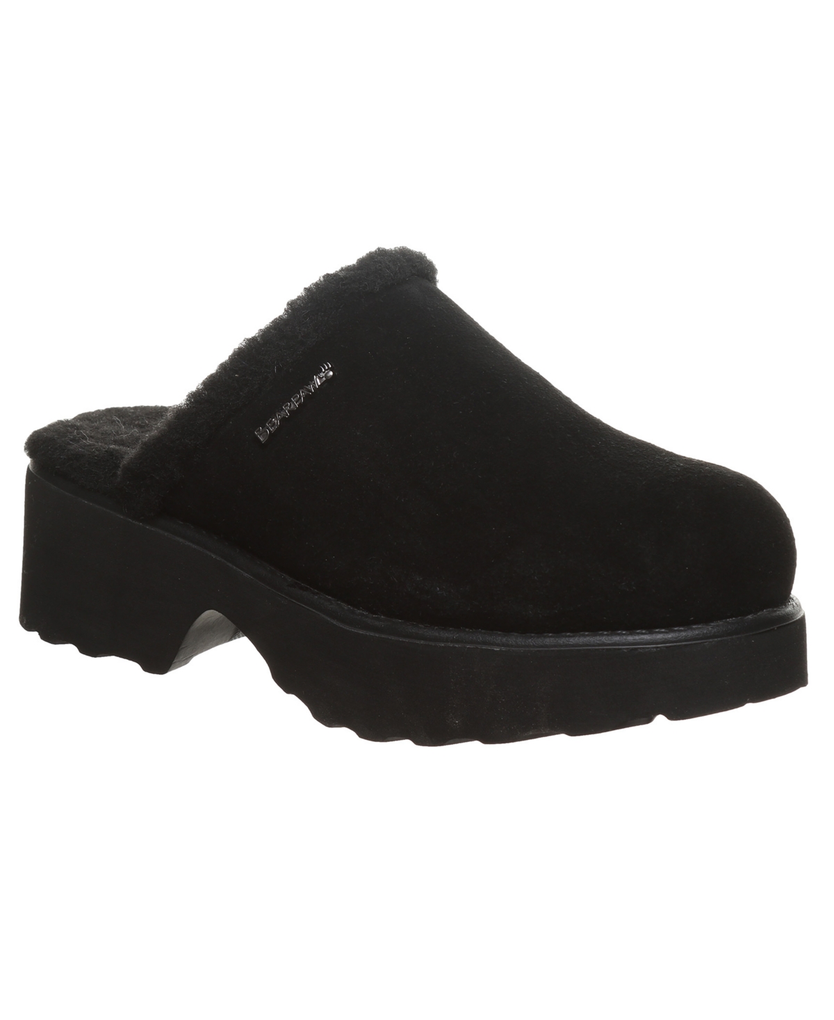 Click here for Bearpaw Womens Marnie Suede Slip-On Clogs - Black prices