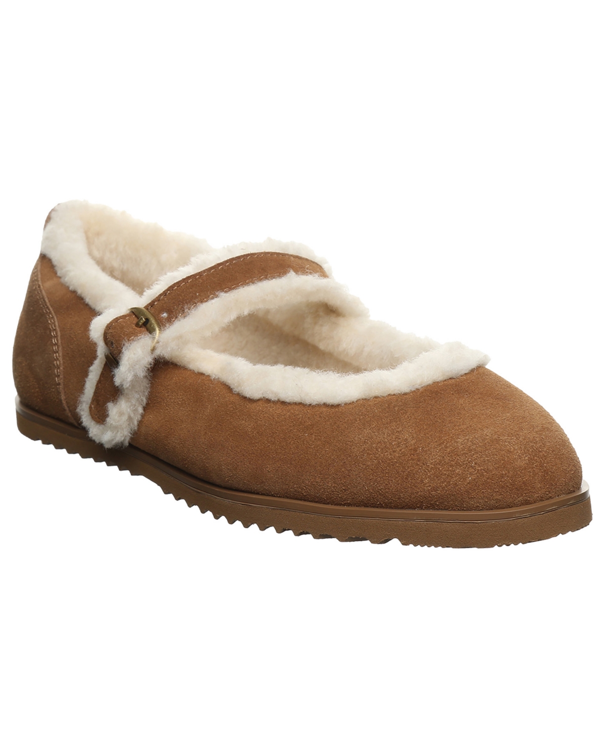 Click here for Bearpaw Womens Lou Lou Suede Mary Jane Flats - Hic... prices