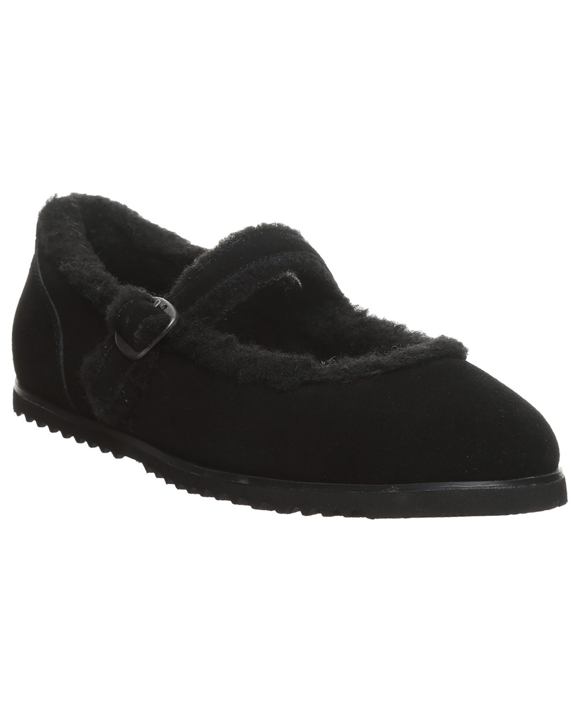 Click here for Bearpaw Womens Lou Lou Suede Mary Jane Flats - Bla... prices