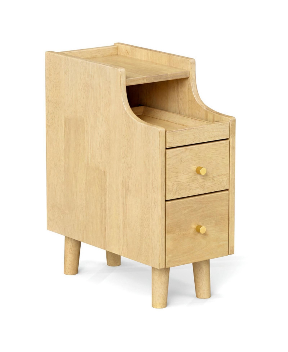 Click here for Sugift Solid Wood Narrow Nightstand with Pull-Out... prices