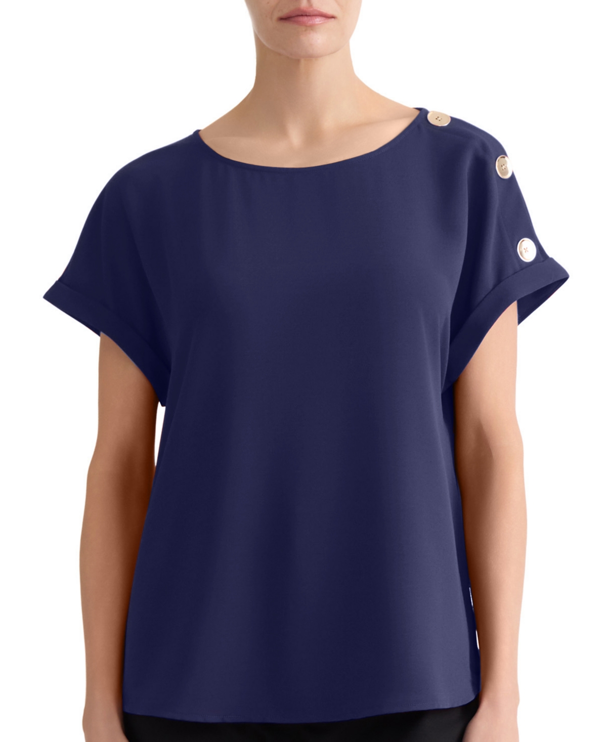 Click here for Jones New York Plus Size Short-Sleeve Round Neck T... prices