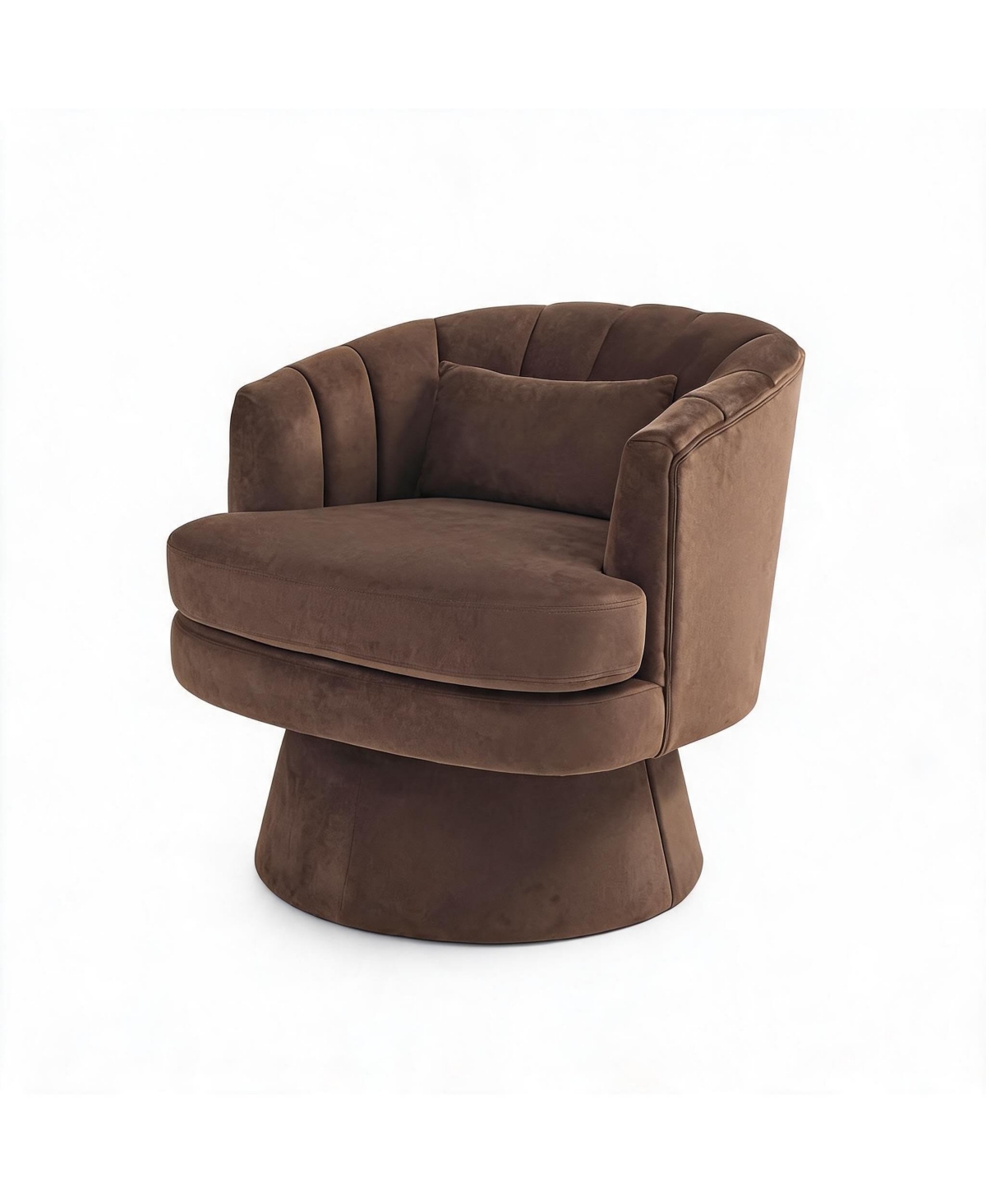 Click here for homfan Velvet Swivel Barrel Accent Chair with Lumb... prices