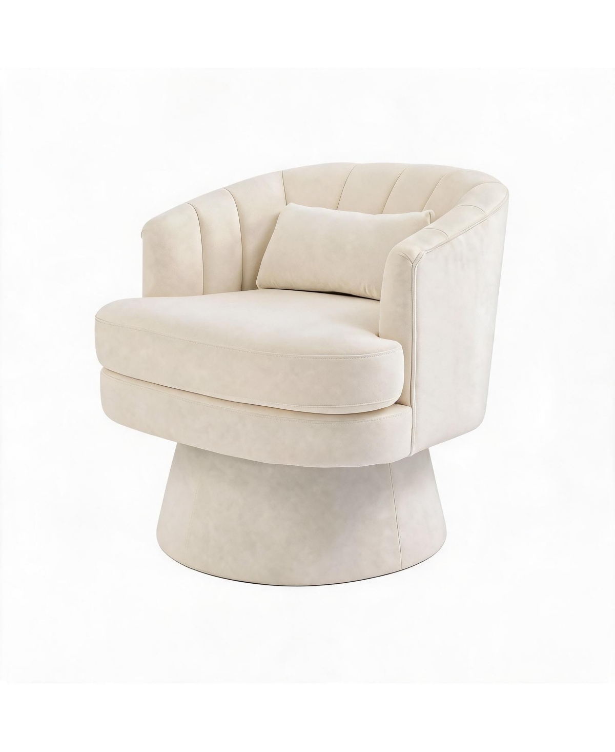 Click here for homfan Velvet Swivel Barrel Accent Chair with Lumb... prices