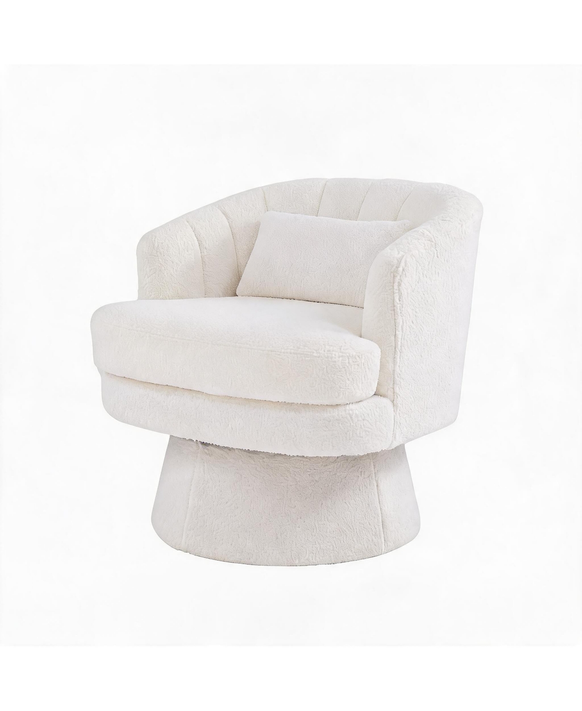 Click here for homfan Velvet Swivel Barrel Accent Chair with Lumb... prices