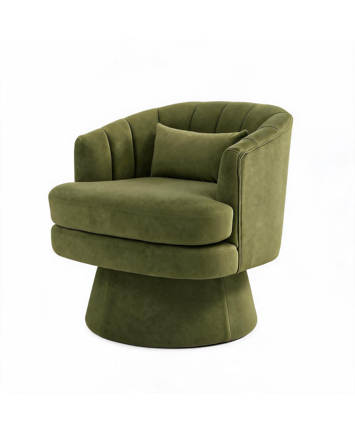 Click here for homfan Velvet Swivel Barrel Accent Chair with Lumb... prices