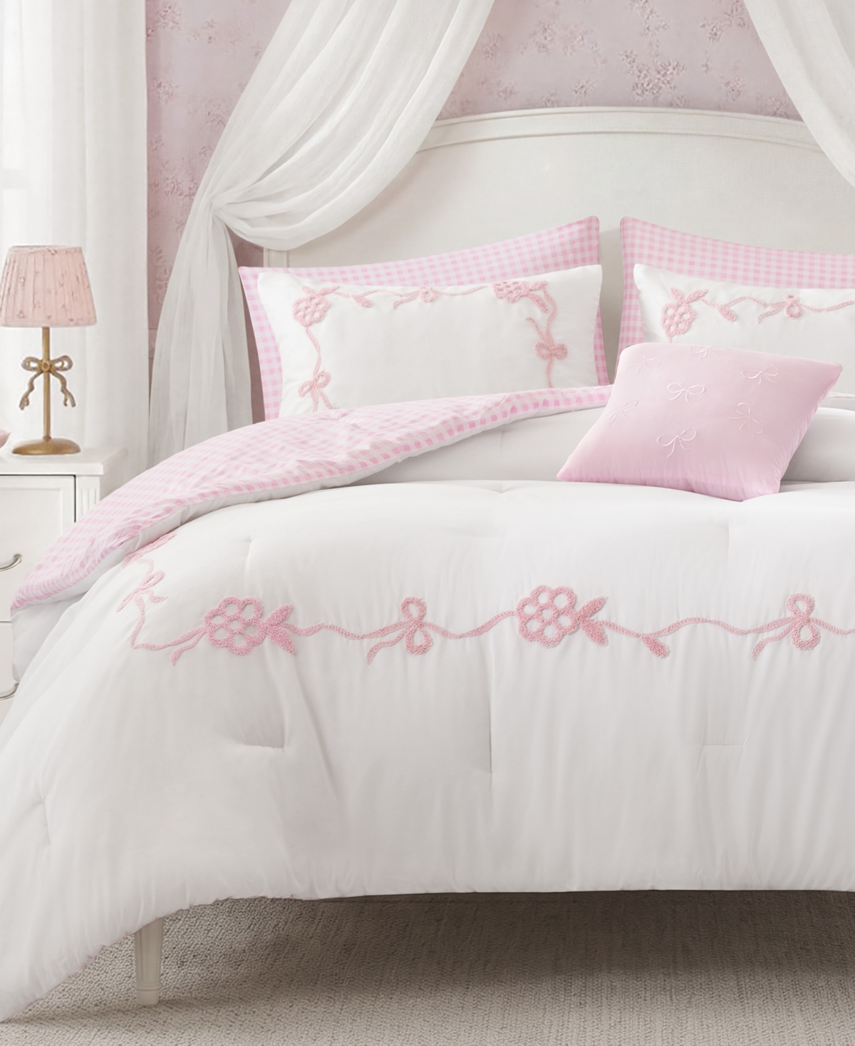 Click here for Intelligent Design Tiffany Floral Embroidered Soft... prices