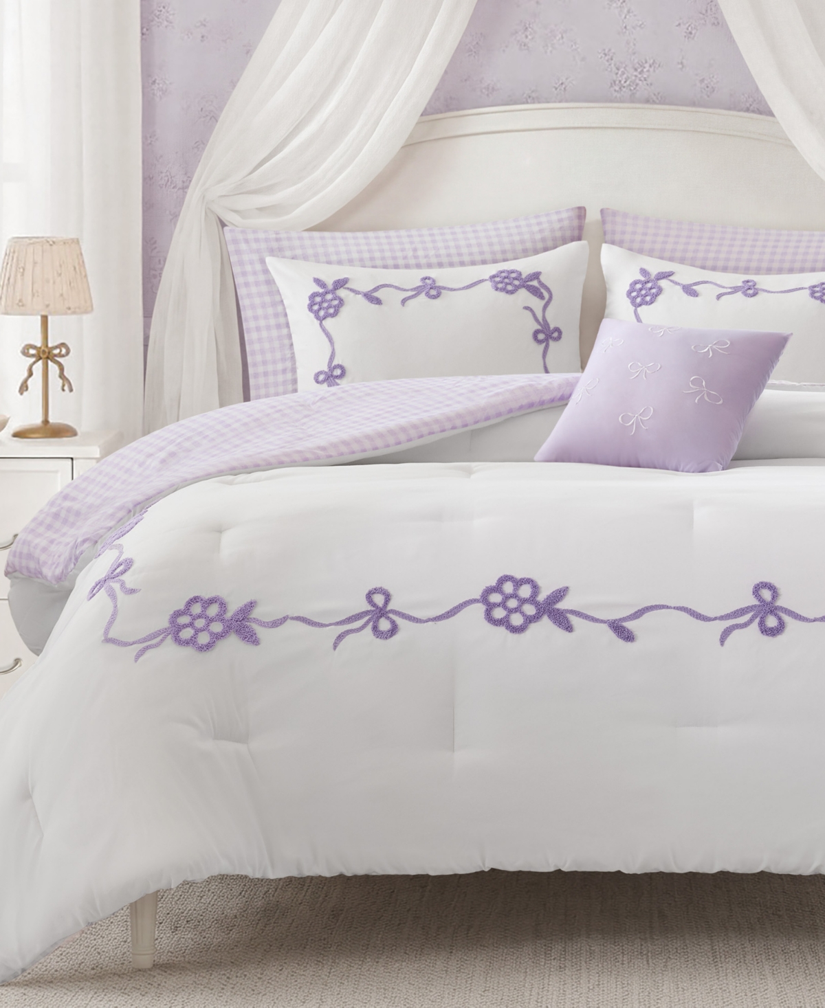 Click here for Intelligent Design Tiffany Floral Embroidered Soft... prices