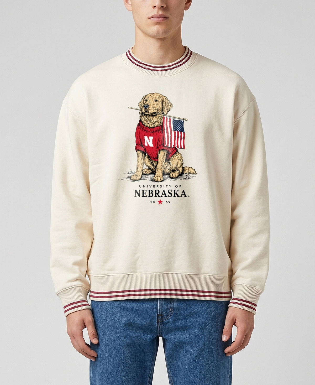 Click here for Uscape Apparel Mens and Womens Cream Nebraska Husk... prices