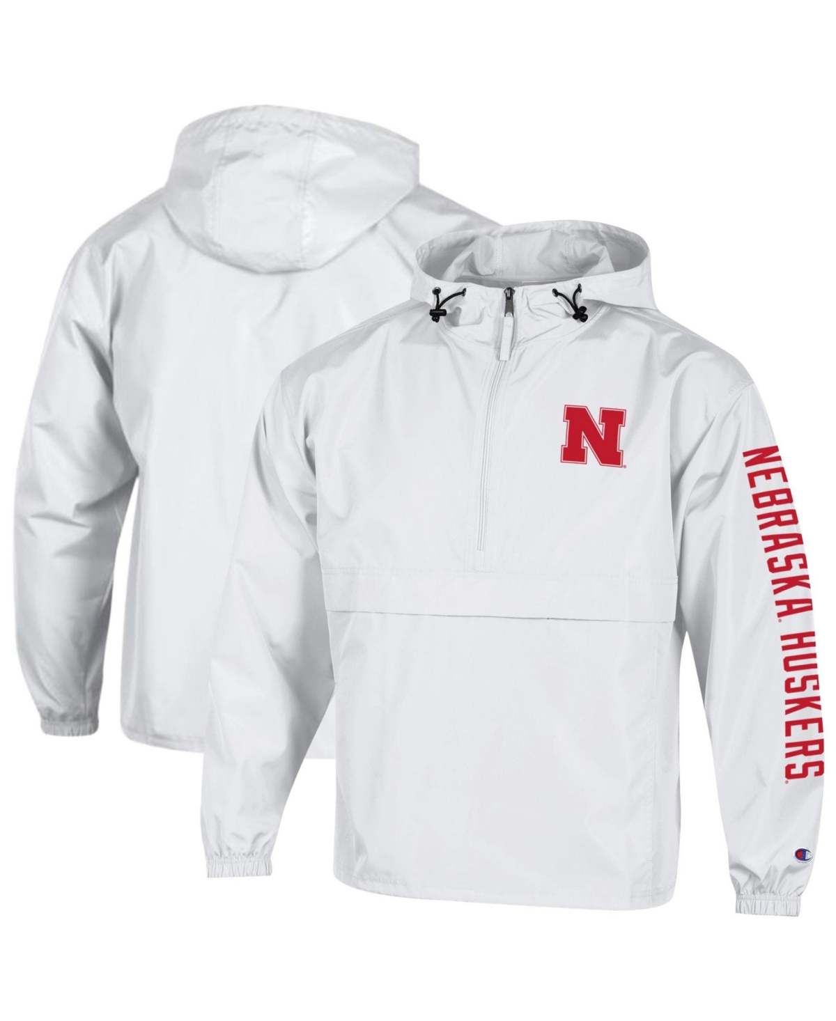Click here for Champion Mens White Nebraska Huskers Cloud Packabl... prices