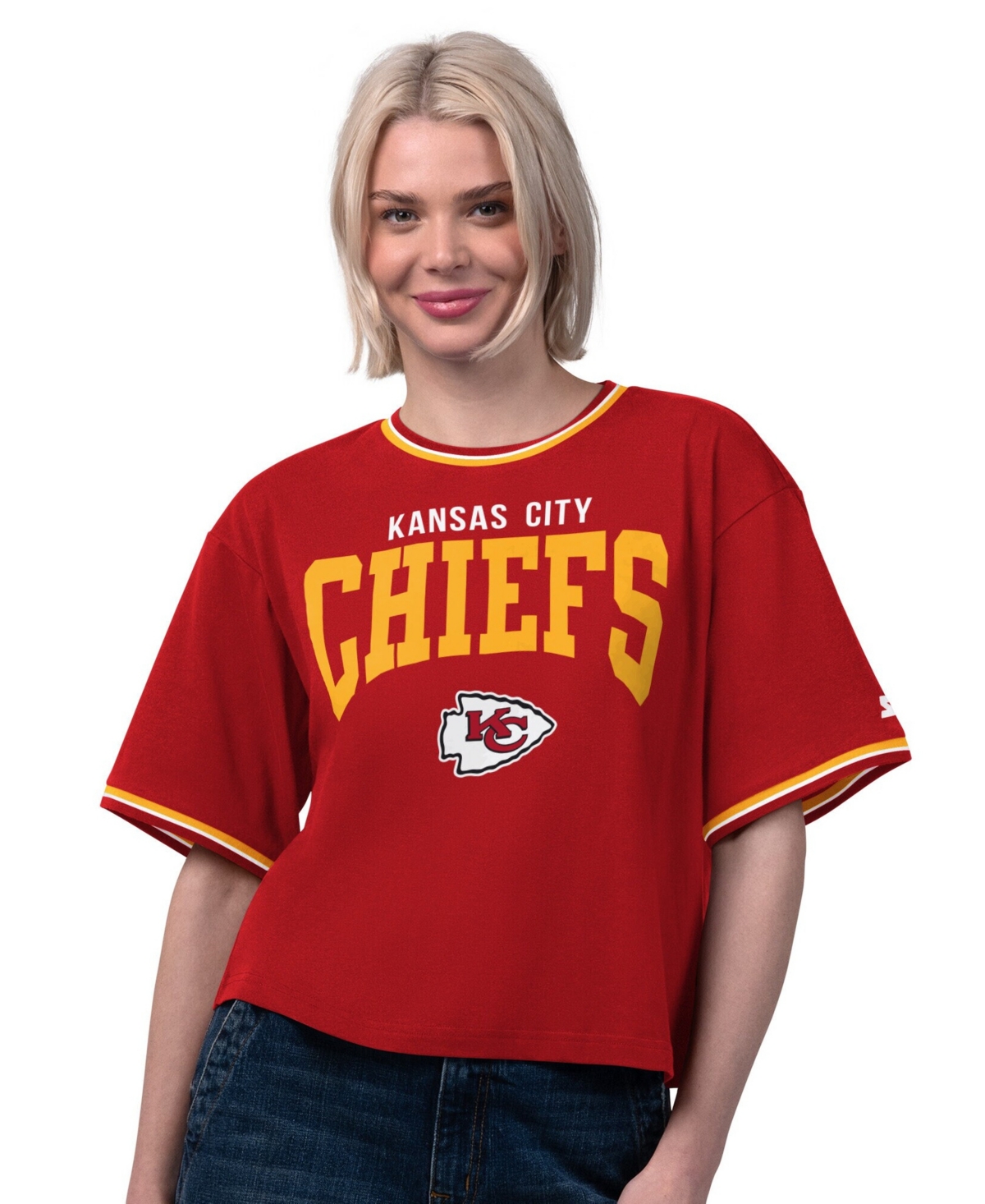 Click here for Starter Womens Kansas City Chiefs Ace Cropped-Over... prices