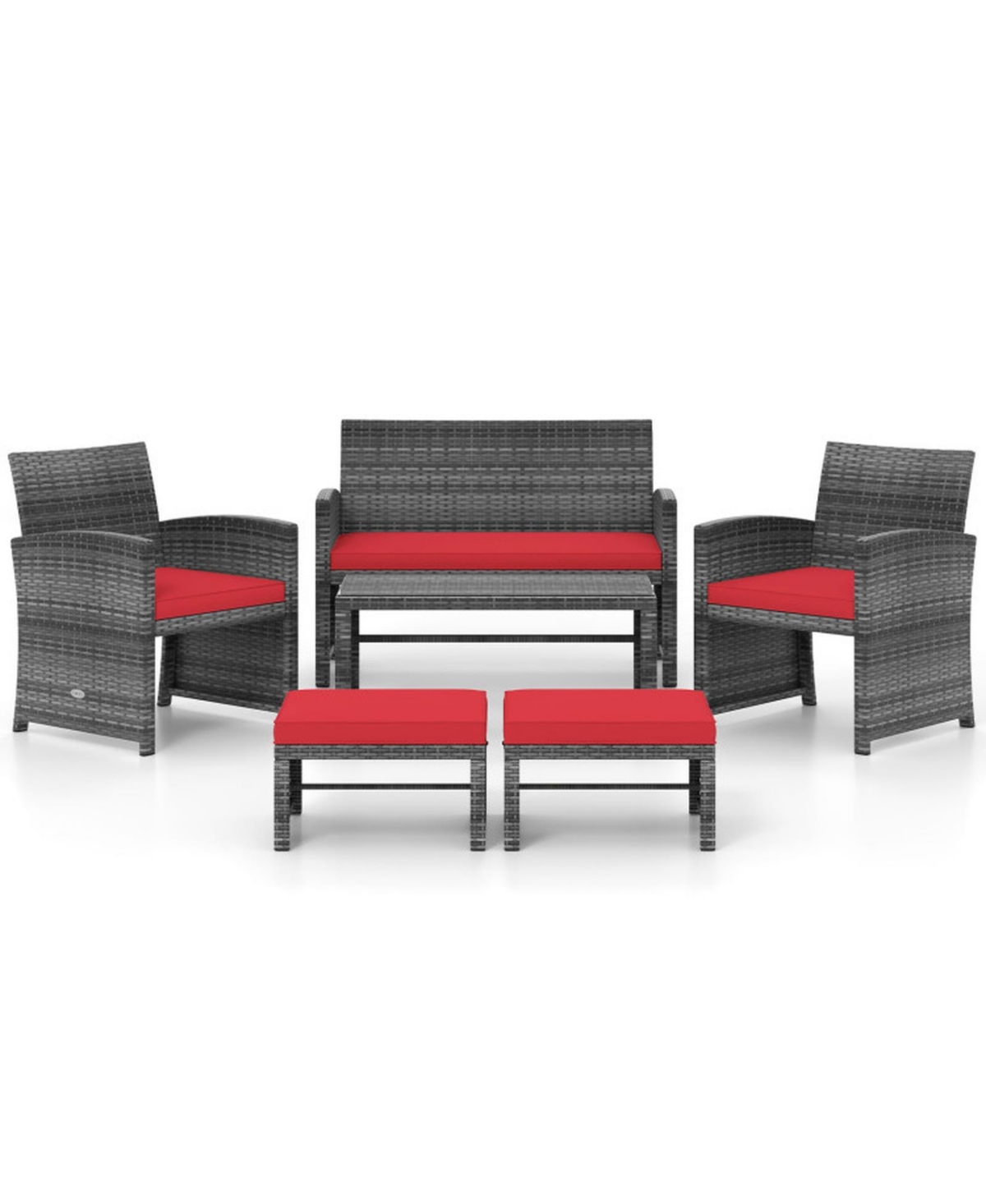 Click here for Gouun Outdoor Pe Rattan Patio Conversation Set wit... prices