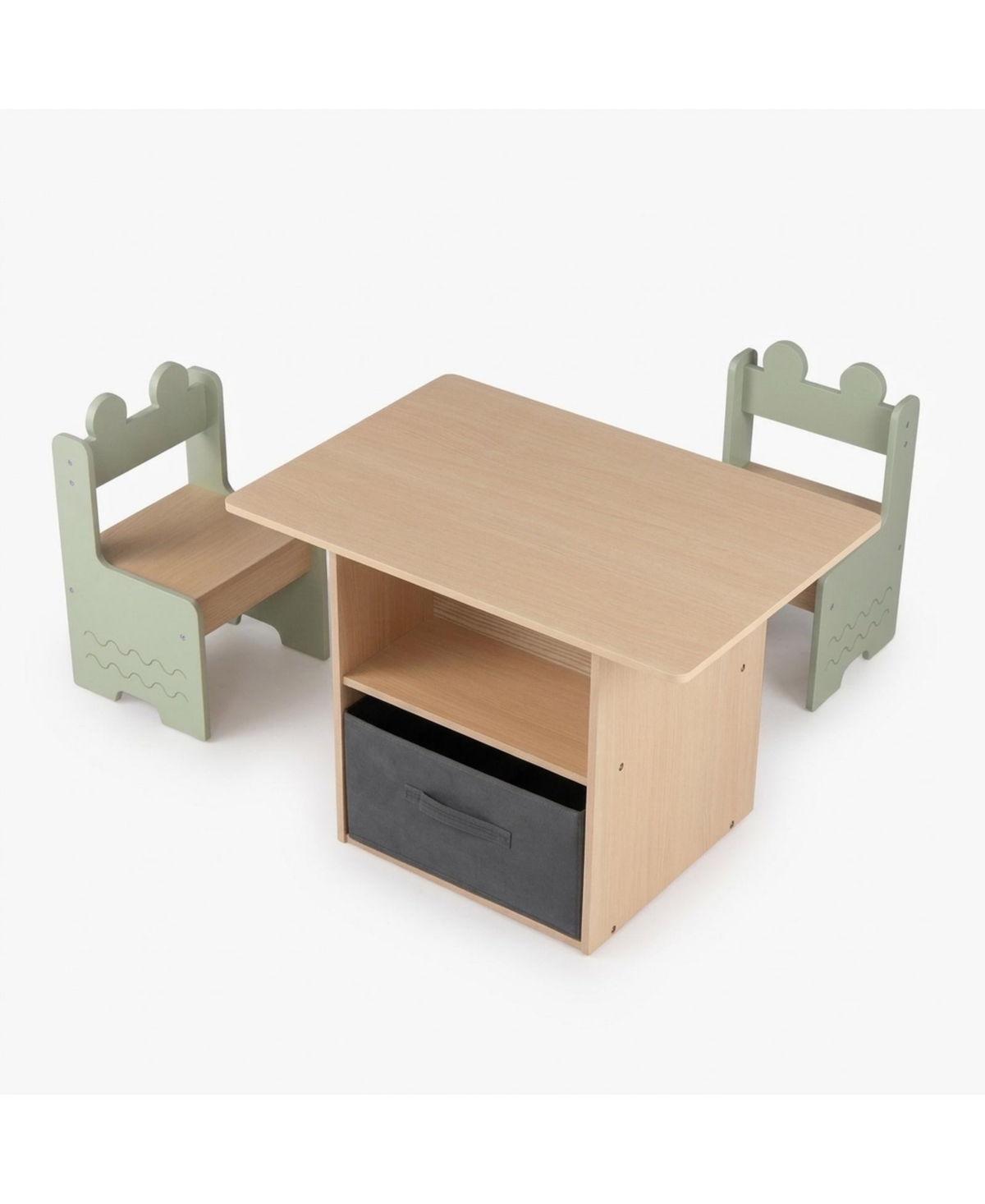 Click here for Sugift Wooden Kids Table and 2 Chairs Set with 2 O... prices