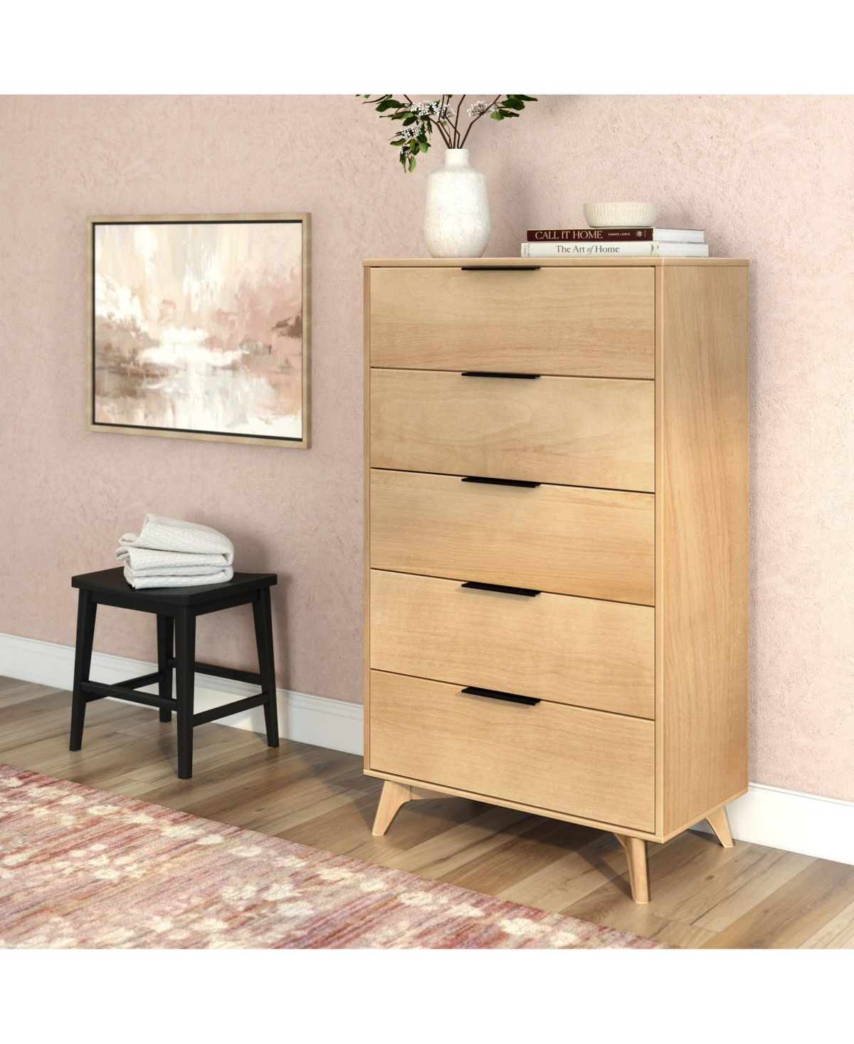 Click here for Plank+Beam Haven 5 Drawer Dresser with Handle - Bl... prices