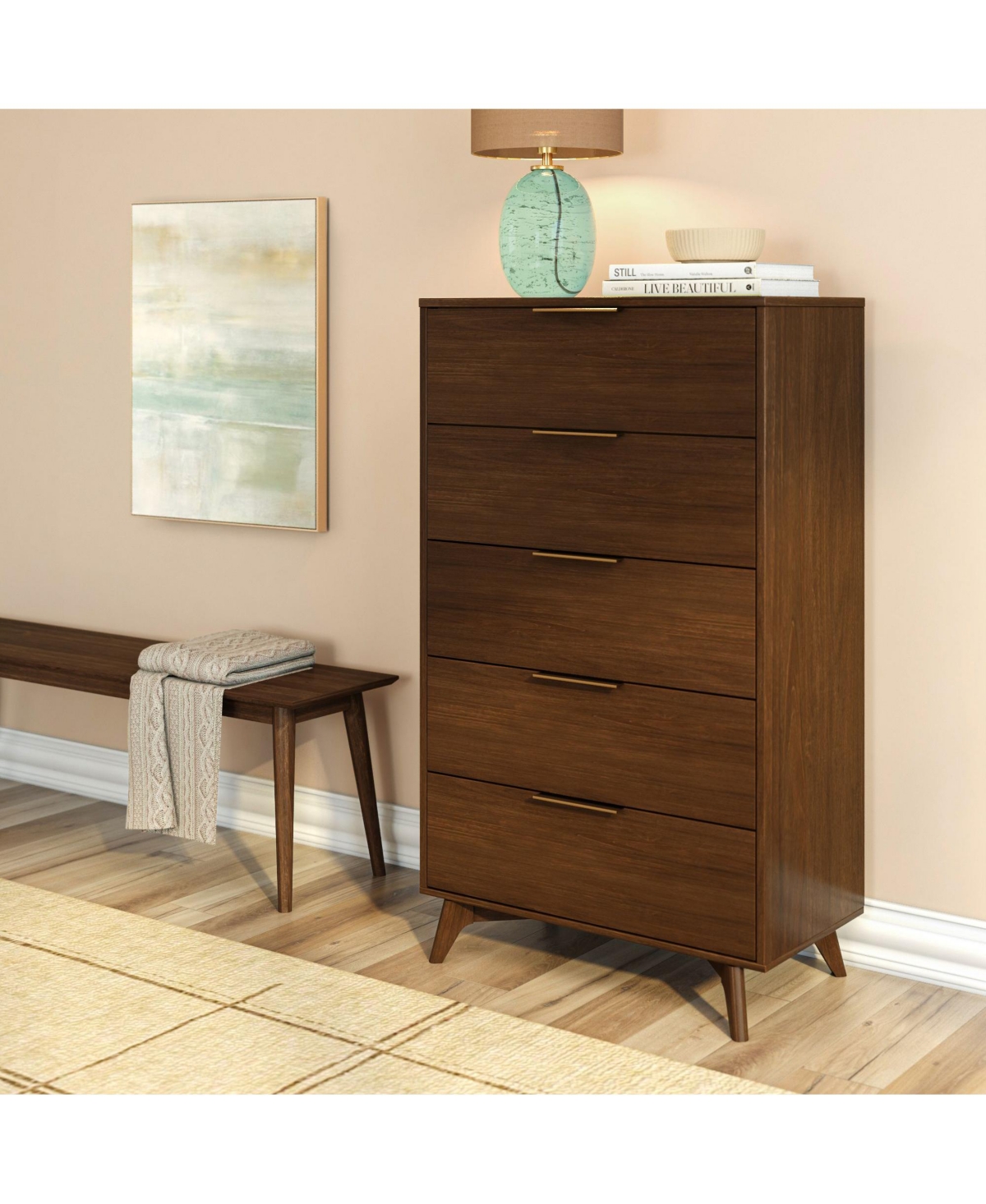 Click here for Plank+Beam Haven 5 Drawer Dresser with Handle - Wa... prices