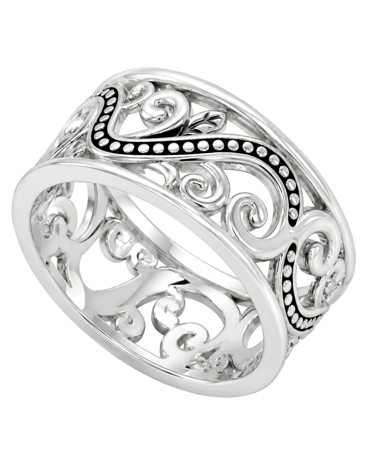 Click here for And Now This Silver-Plated Swirl Ring - Silver prices