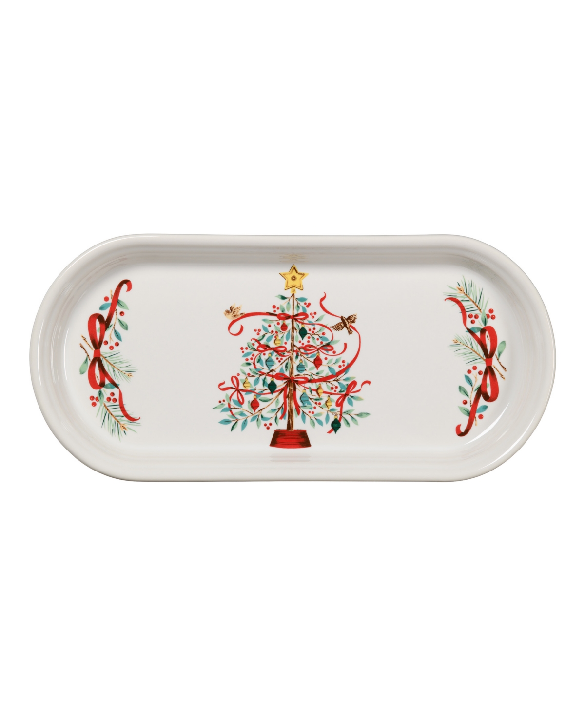 Click here for Fiesta Holly Berry Christmas Tree Oblong Serving P... prices
